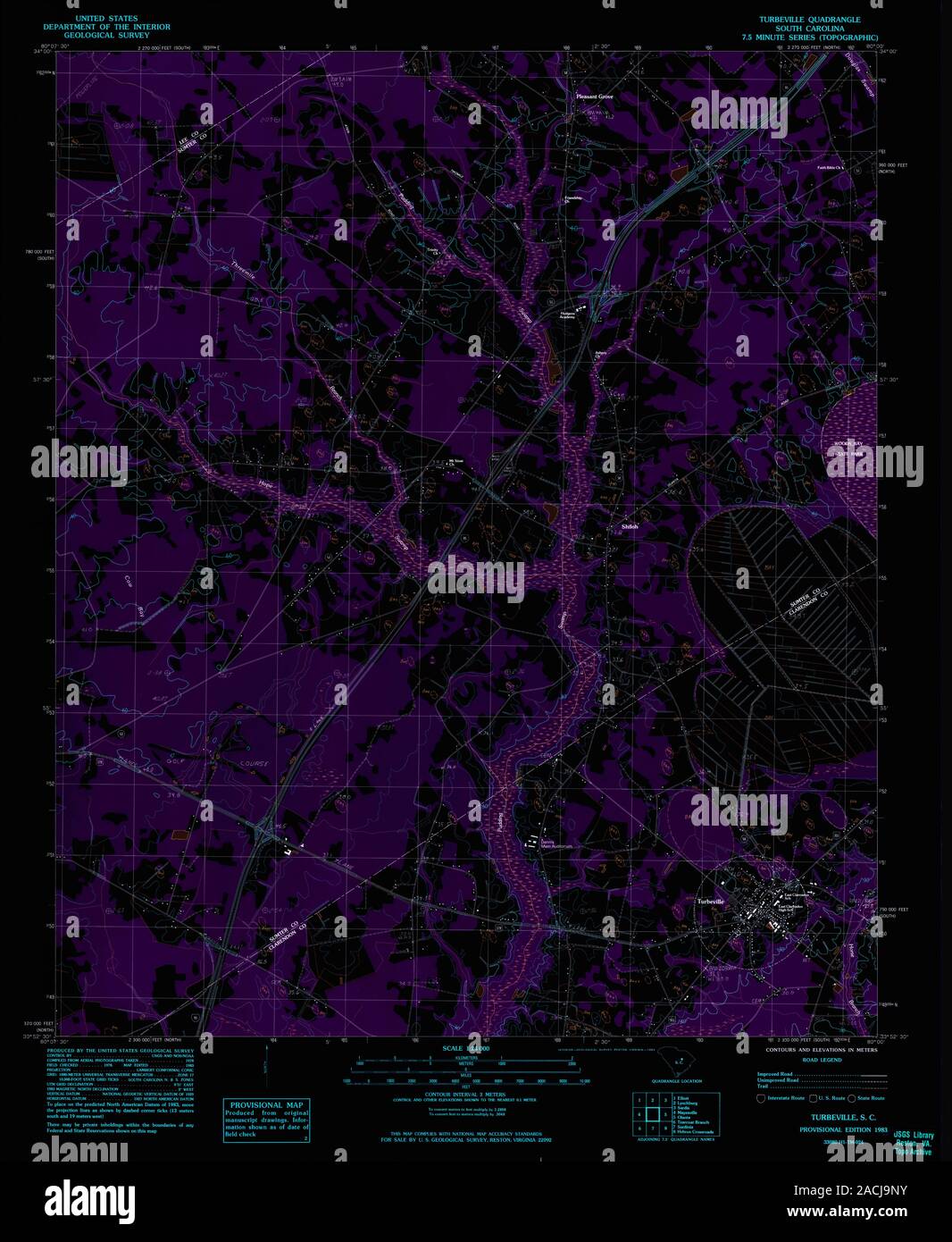 Turbeville south carolina map hi-res stock photography and images - Alamy