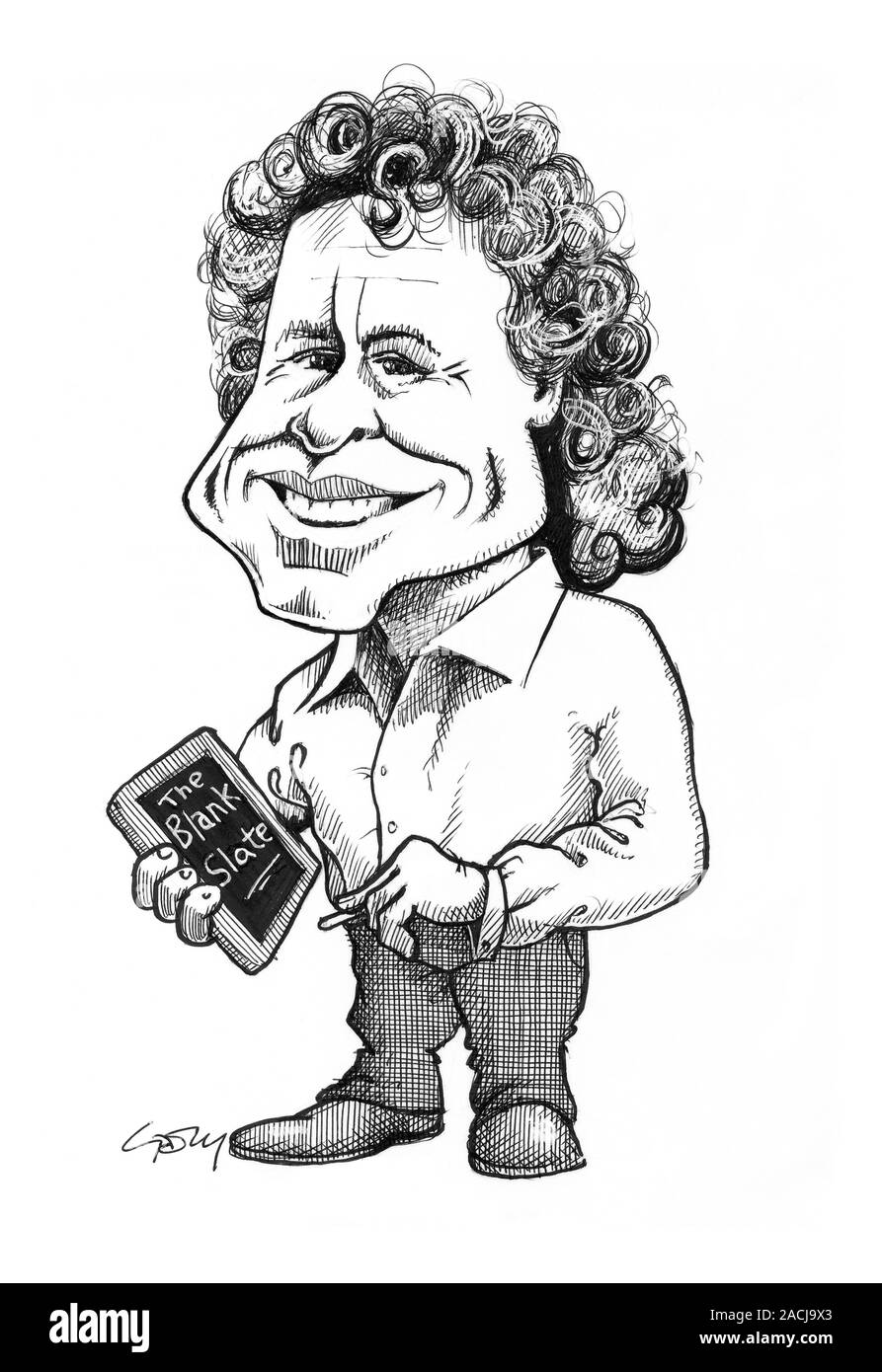 Steven Pinker. Caricature of the Canadian-American experimental ...