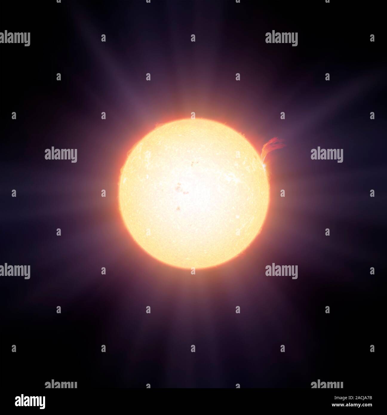 The Sun. Artwork of the Sun, the star at the centre of our solar system ...