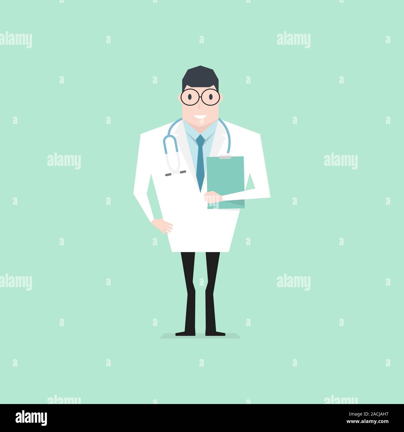Doctor cartoon character holding clip hi-res stock photography and ...