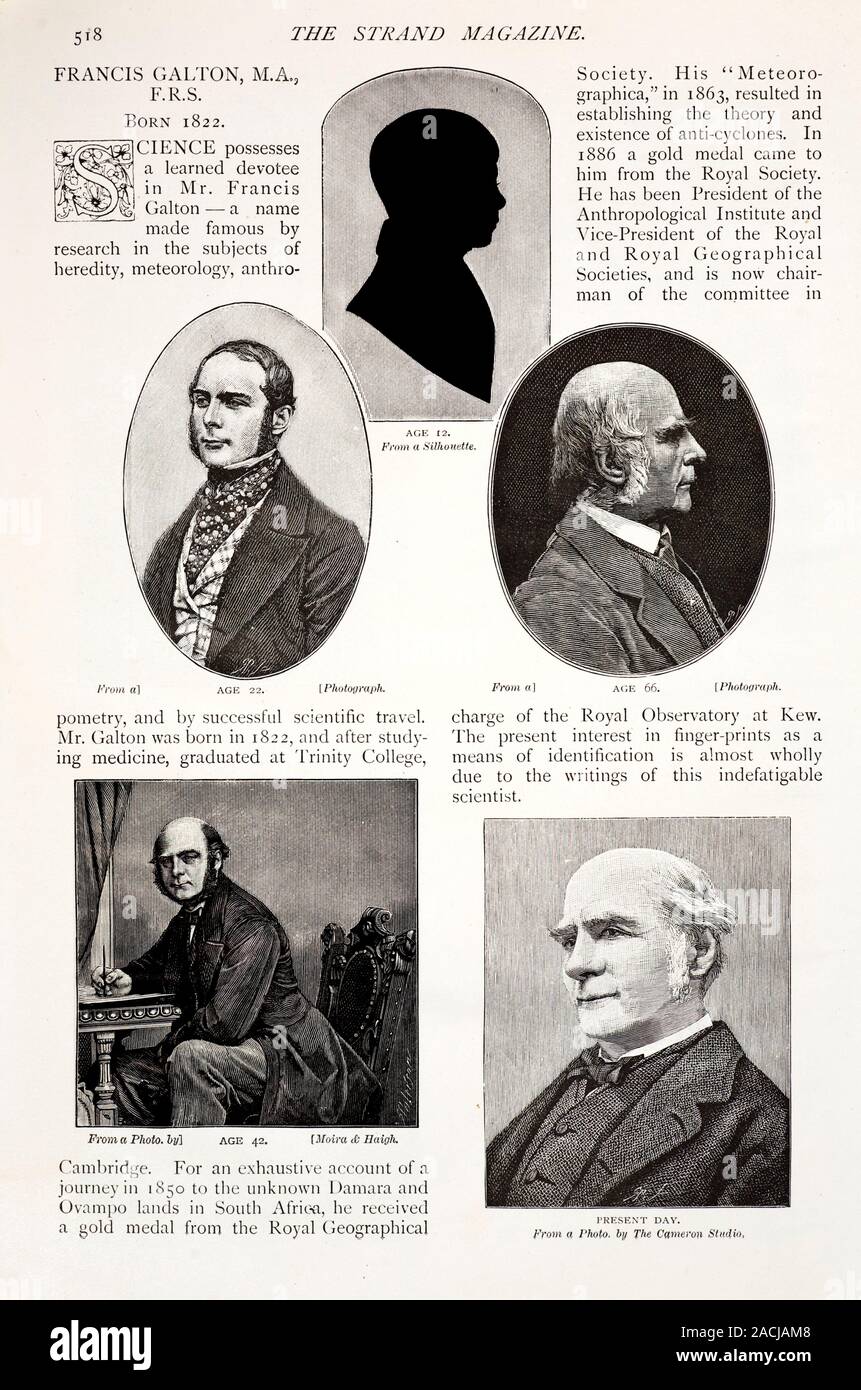 Francis Galton (16th February 1822 - 17th January 1911), investigator ...