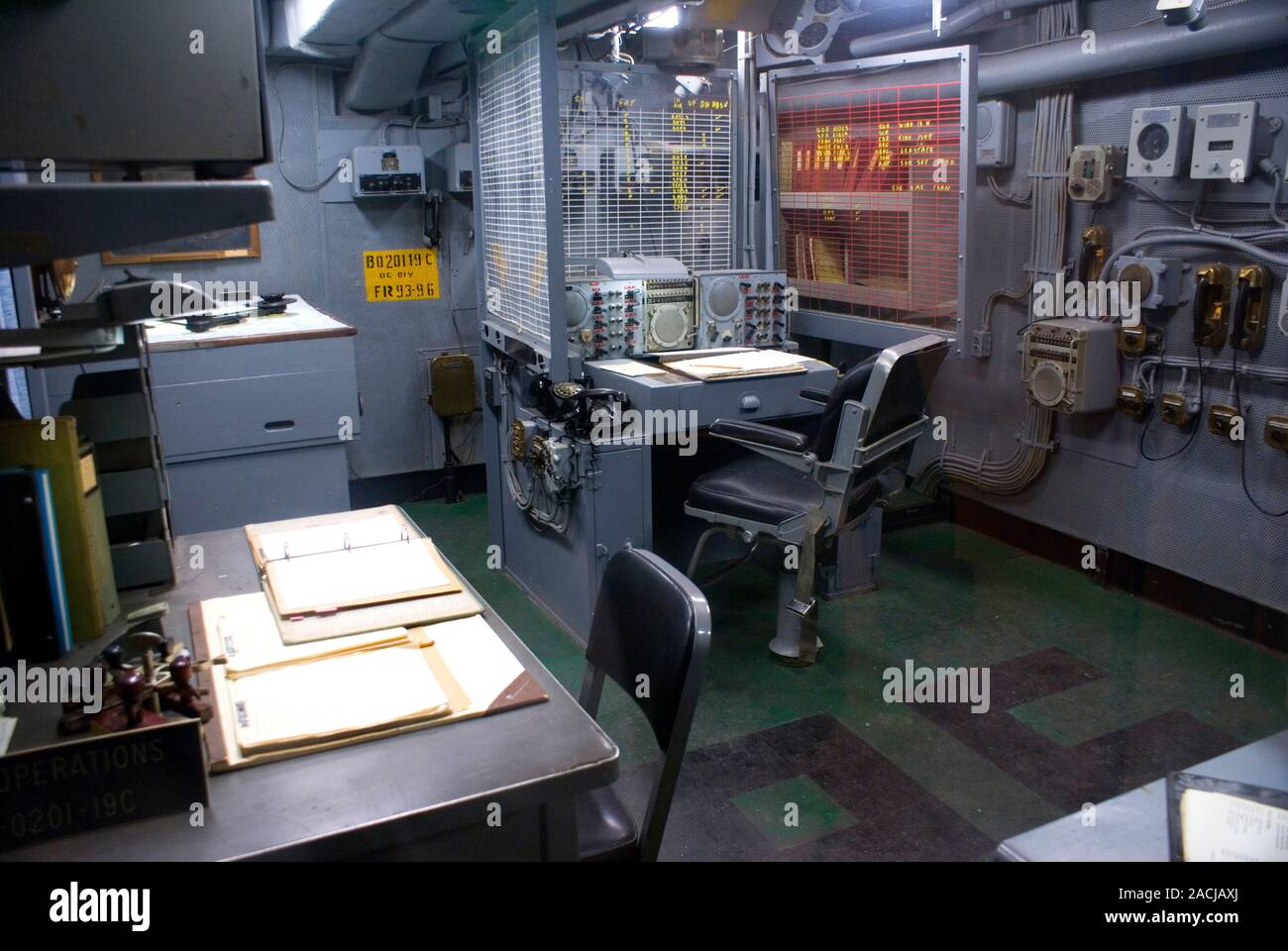 Operations room on USS Intrepid aircraft carrier (Sea Air and Space ...