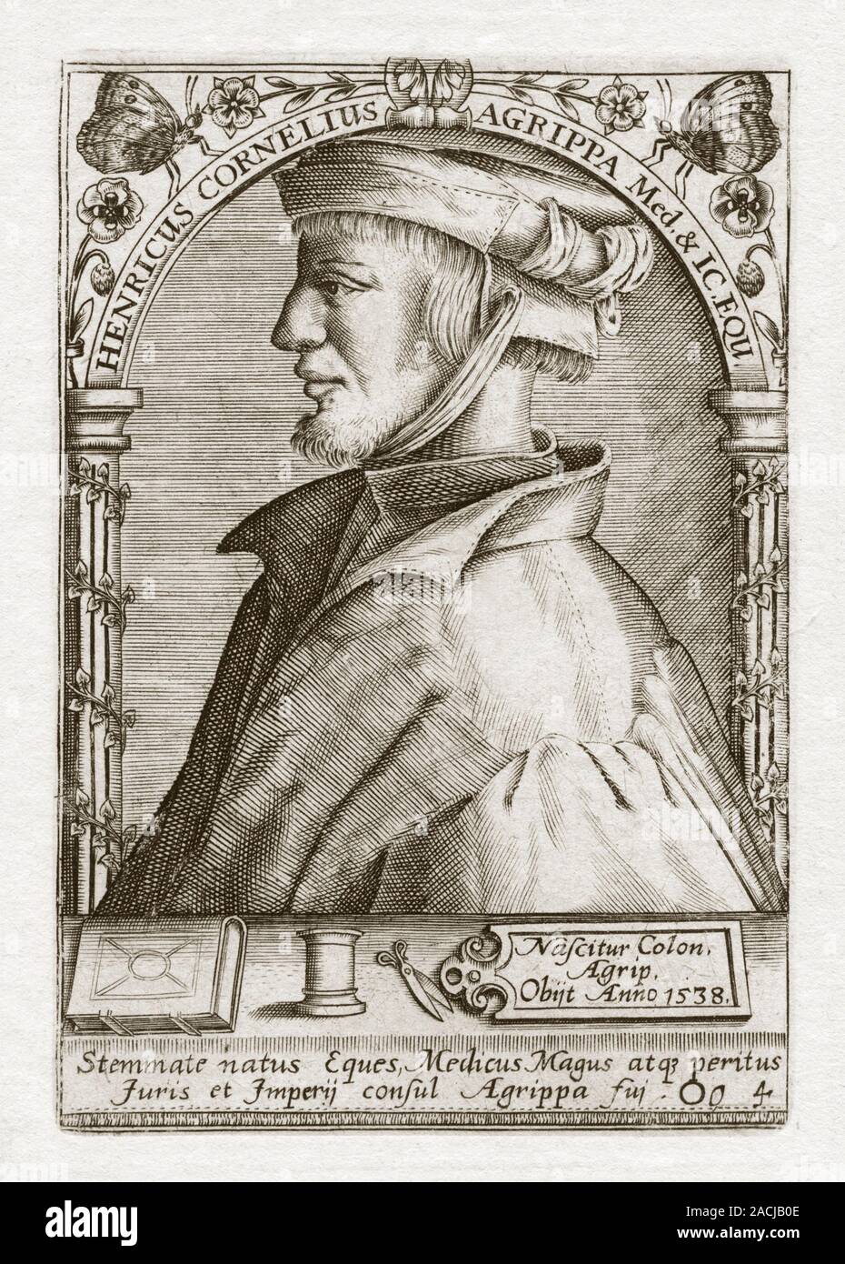 Heinrich Cornelius Agrippa (1486-1535), German alchemist. Also known as ...