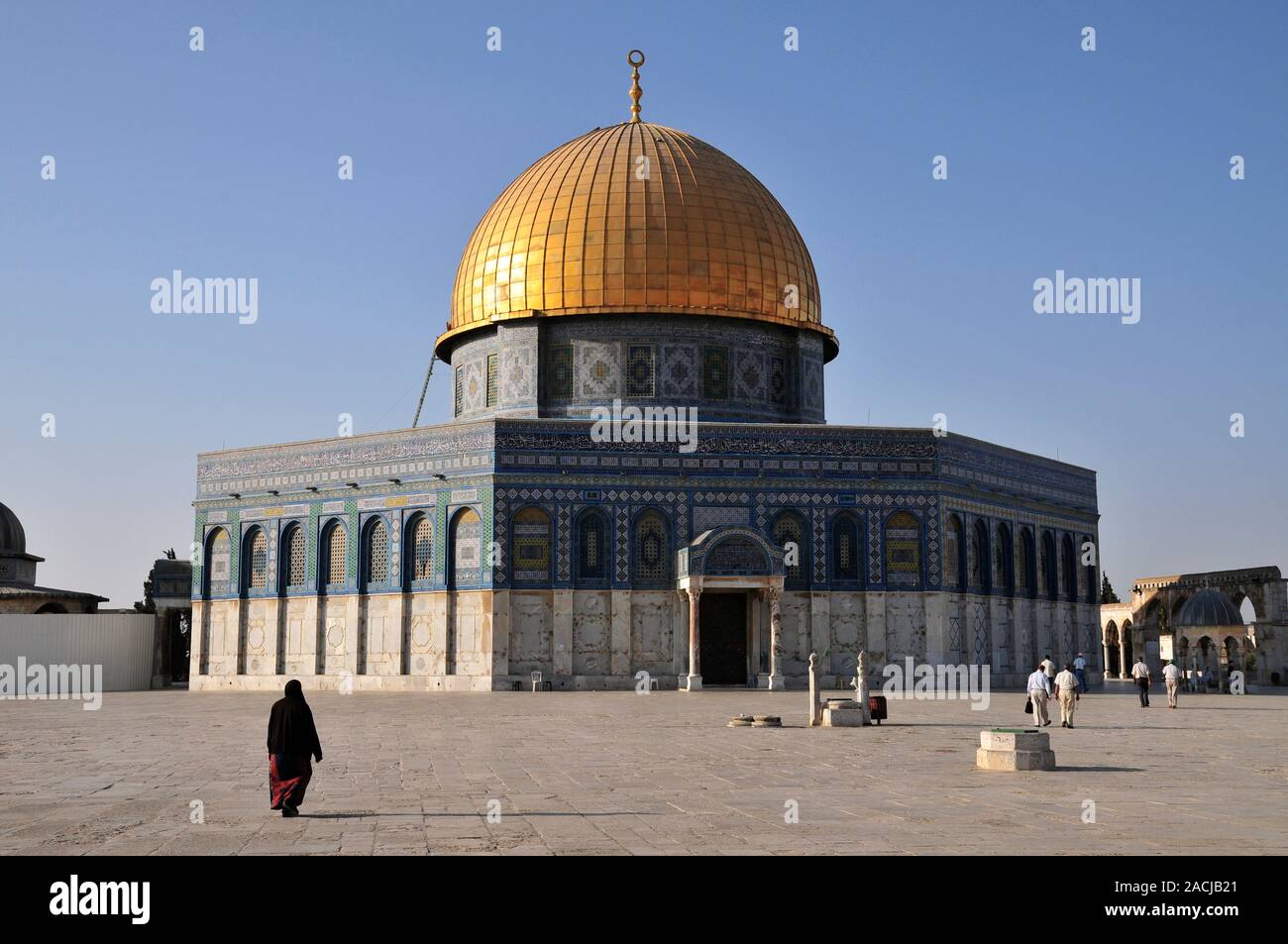 Israel, Jerusalem Old City, Dome of the Rock on Haram esh Sharif ...