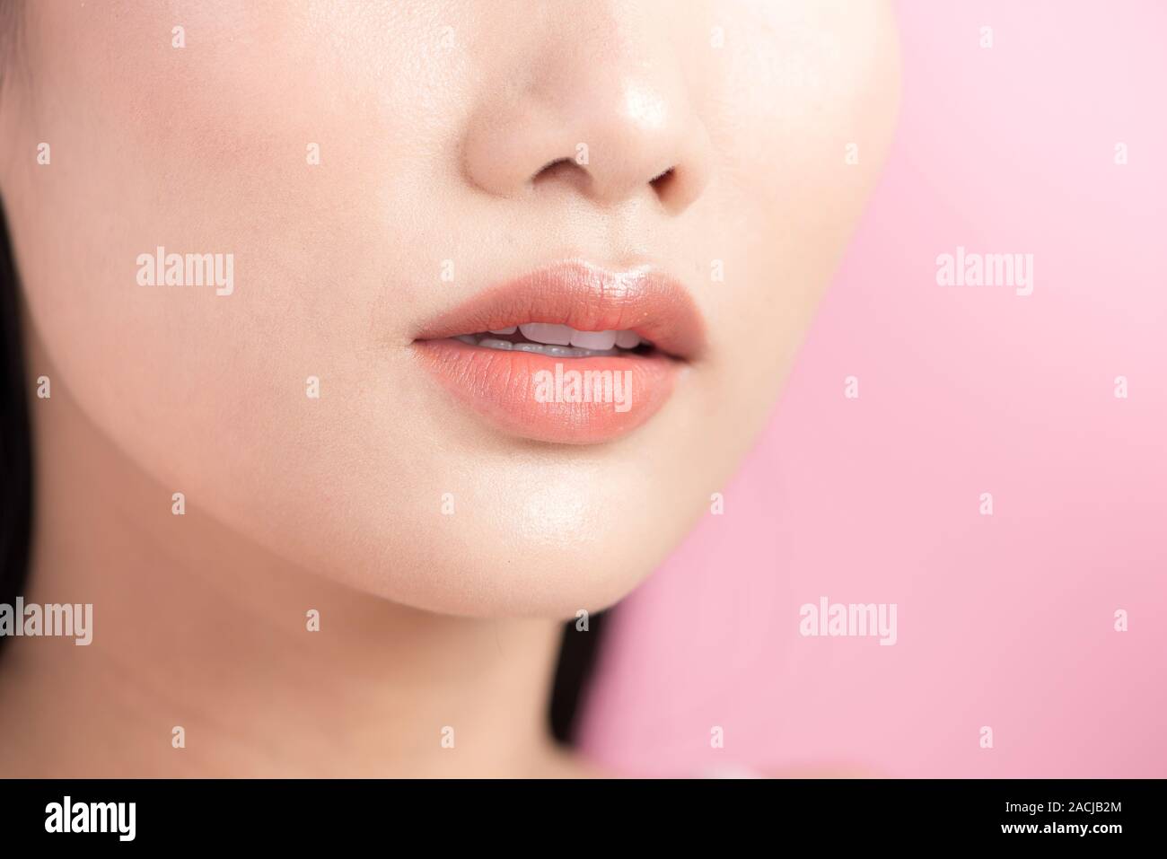The close up shot of woman lips Stock Photo - Alamy