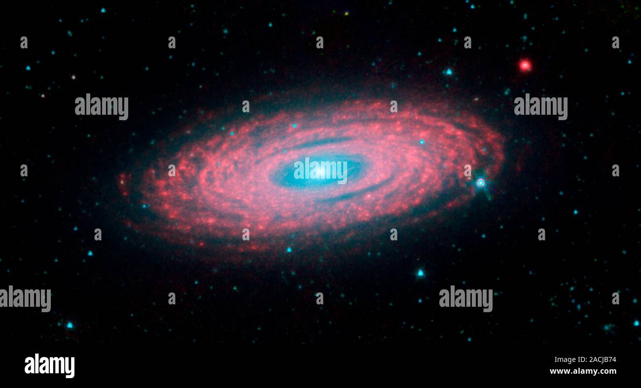 Spiral galaxy NGC 2841, infrared image. This galaxy lies around 46 million light years from ...