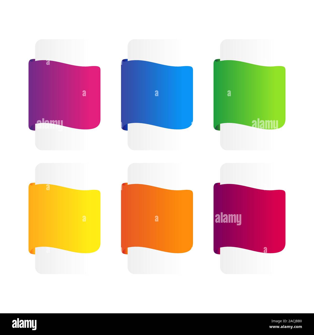 Set of colorful flag ribbons banner Stock Vector Image & Art - Alamy