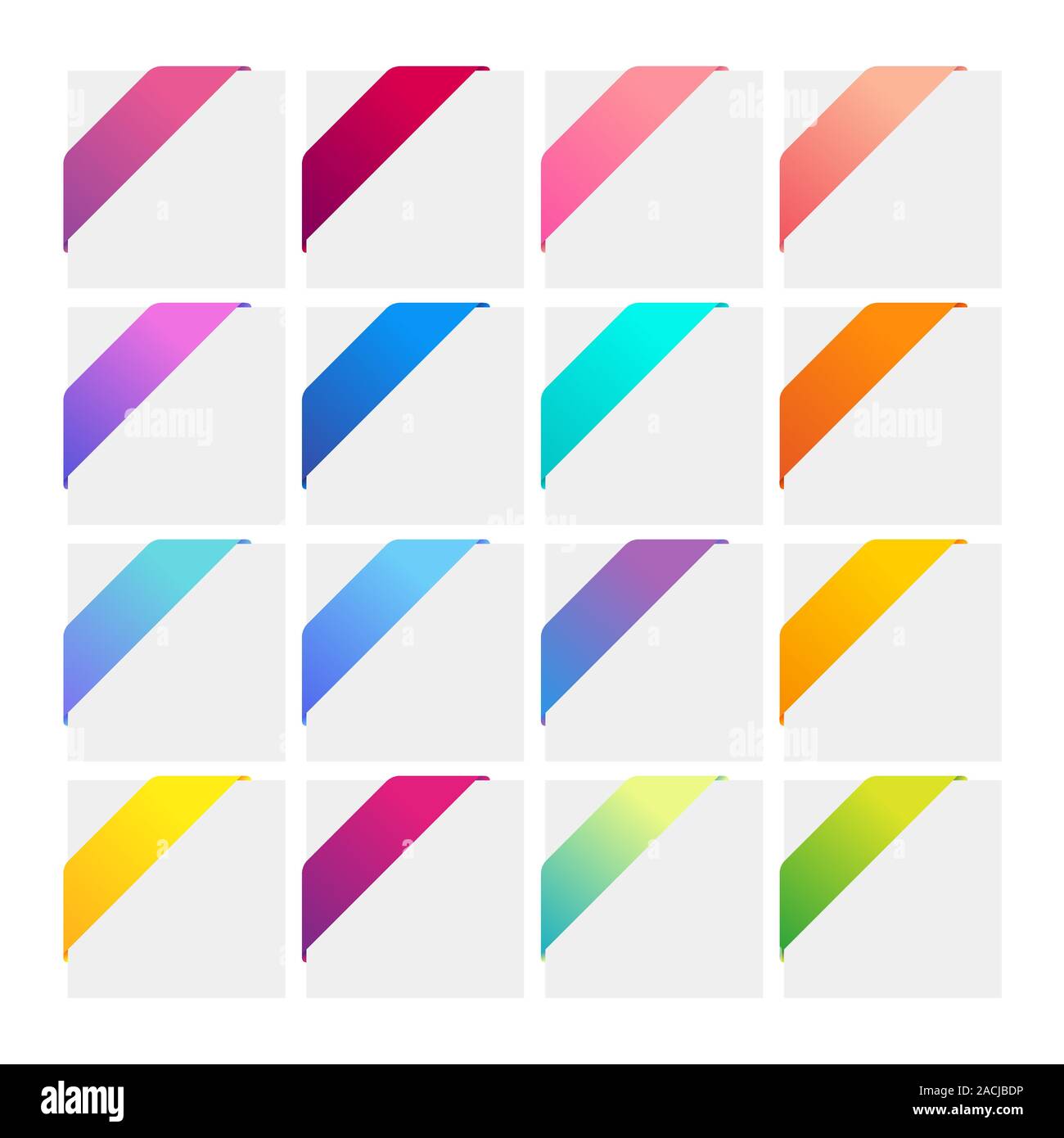 Set of colorful corner ribbons Stock Vector Image & Art - Alamy