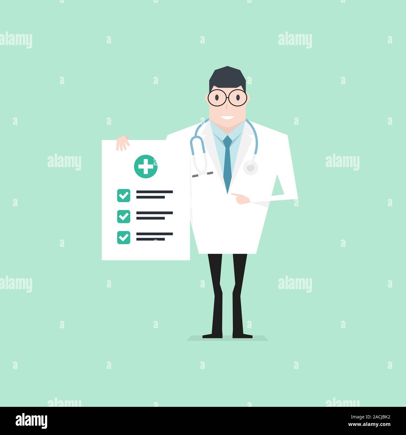 Check finger doctor Stock Vector Images - Alamy