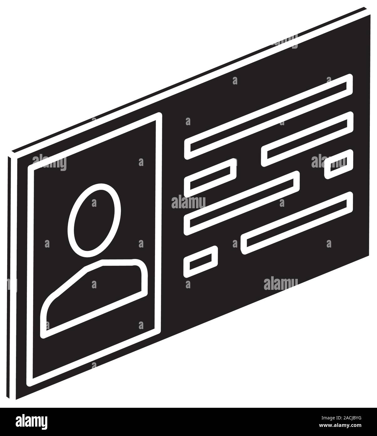 Isolated isometric profile vector design Stock Vector Image & Art - Alamy