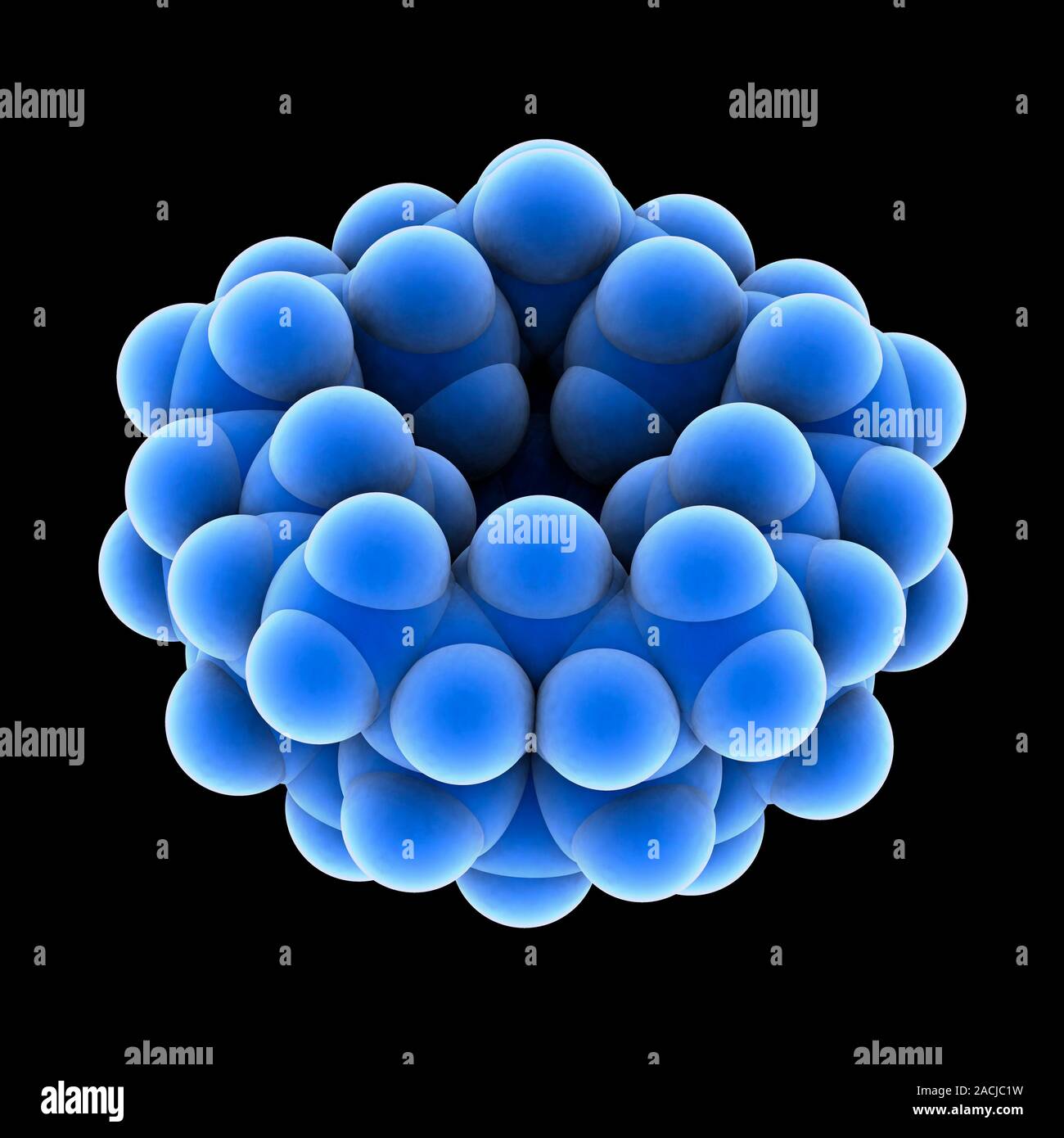 Artwork of a nano hoop, a tiny circular molecule created at the atomic ...