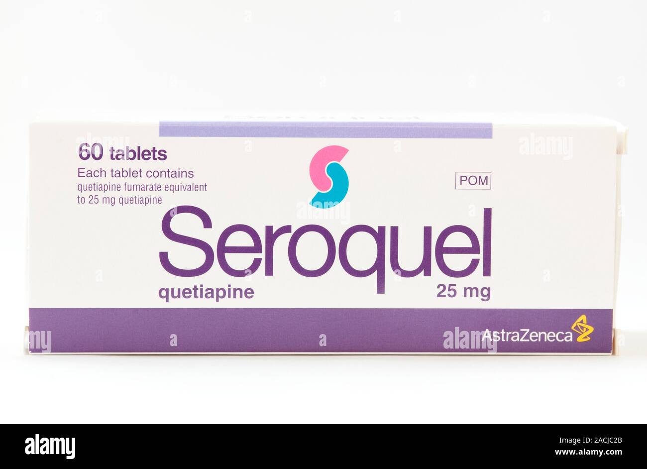 Schizophrenia drug. Packet containing pills of the schizophrenia drug ...