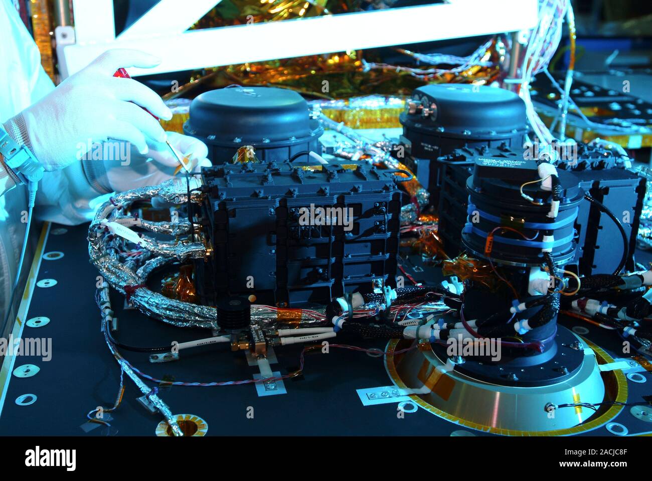 Global Navigation Testing Satellite Close Up Of The Platform Of One Of