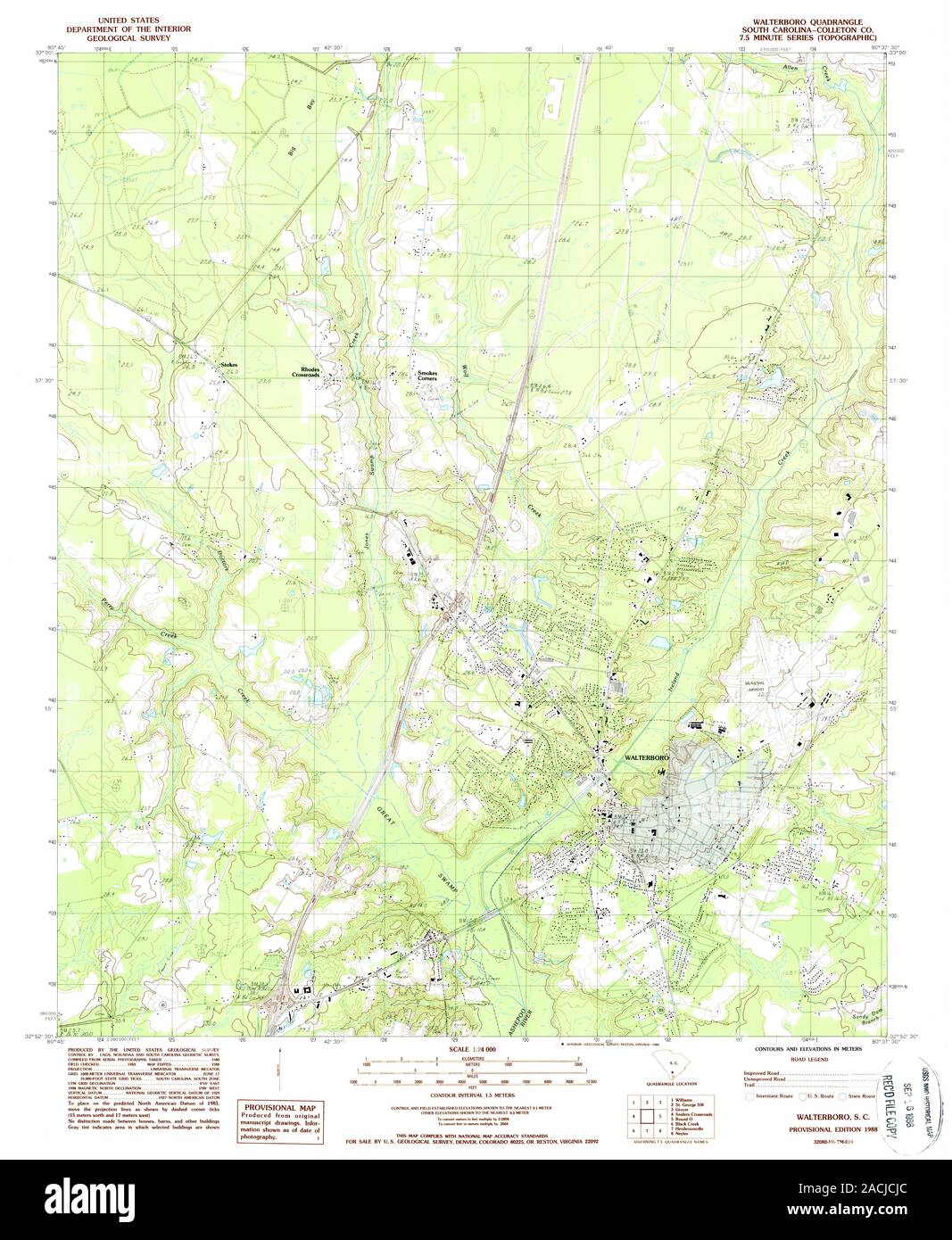 Walterboro south carolina map hi-res stock photography and images - Alamy