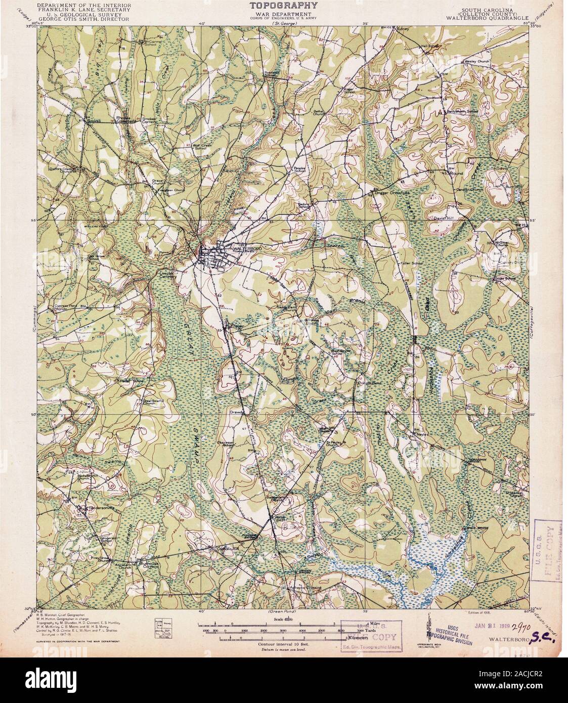Walterboro south carolina map hi-res stock photography and images - Alamy