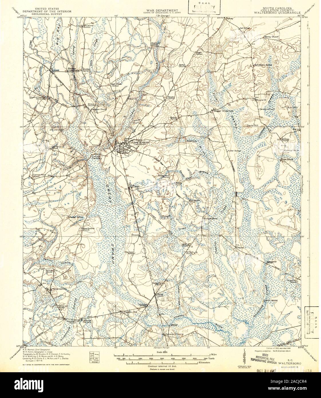 Walterboro south carolina map hi-res stock photography and images - Alamy