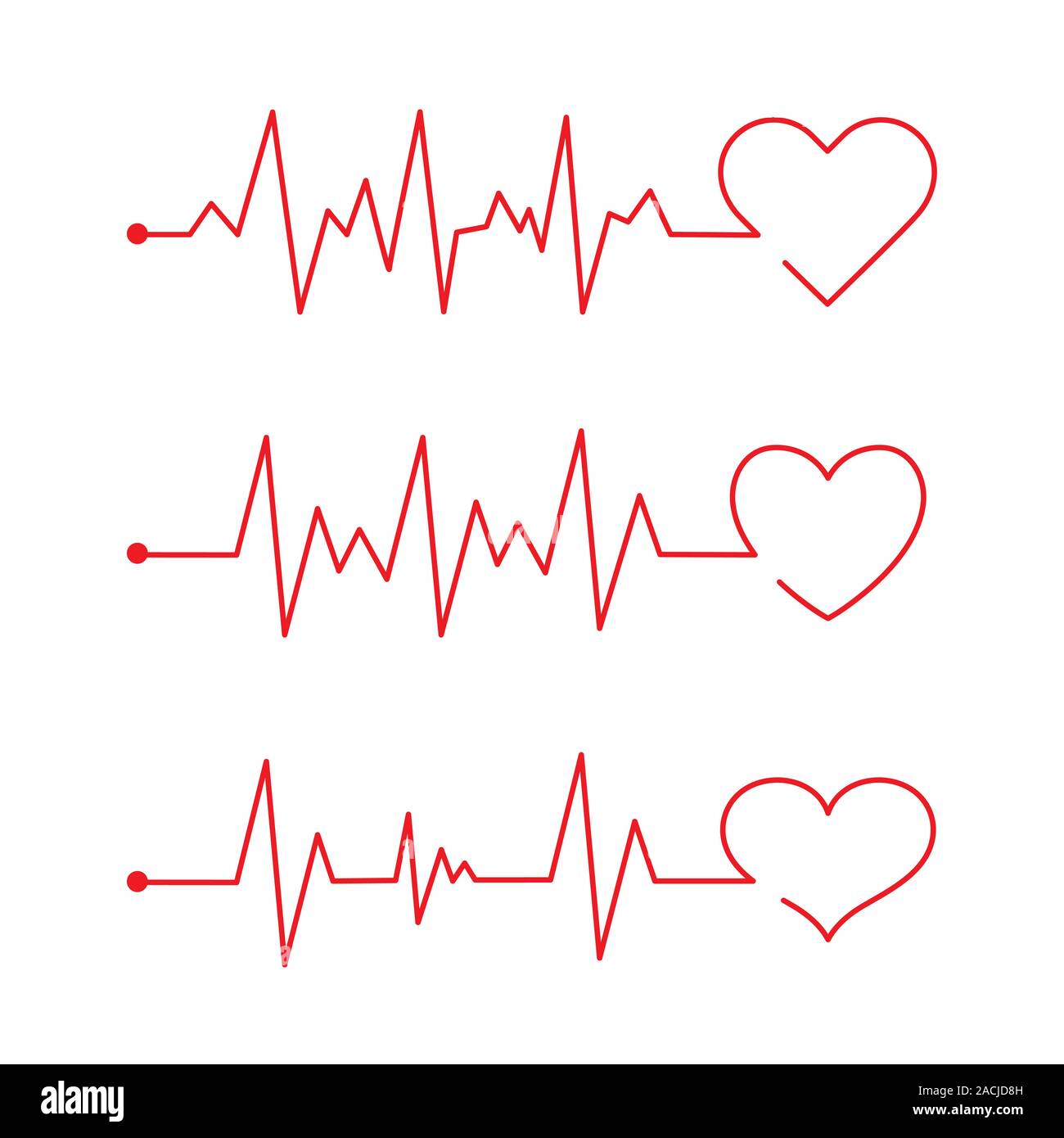 Heart pace line with heart shape. Cardiology clinic logo. Abstract ECG ...