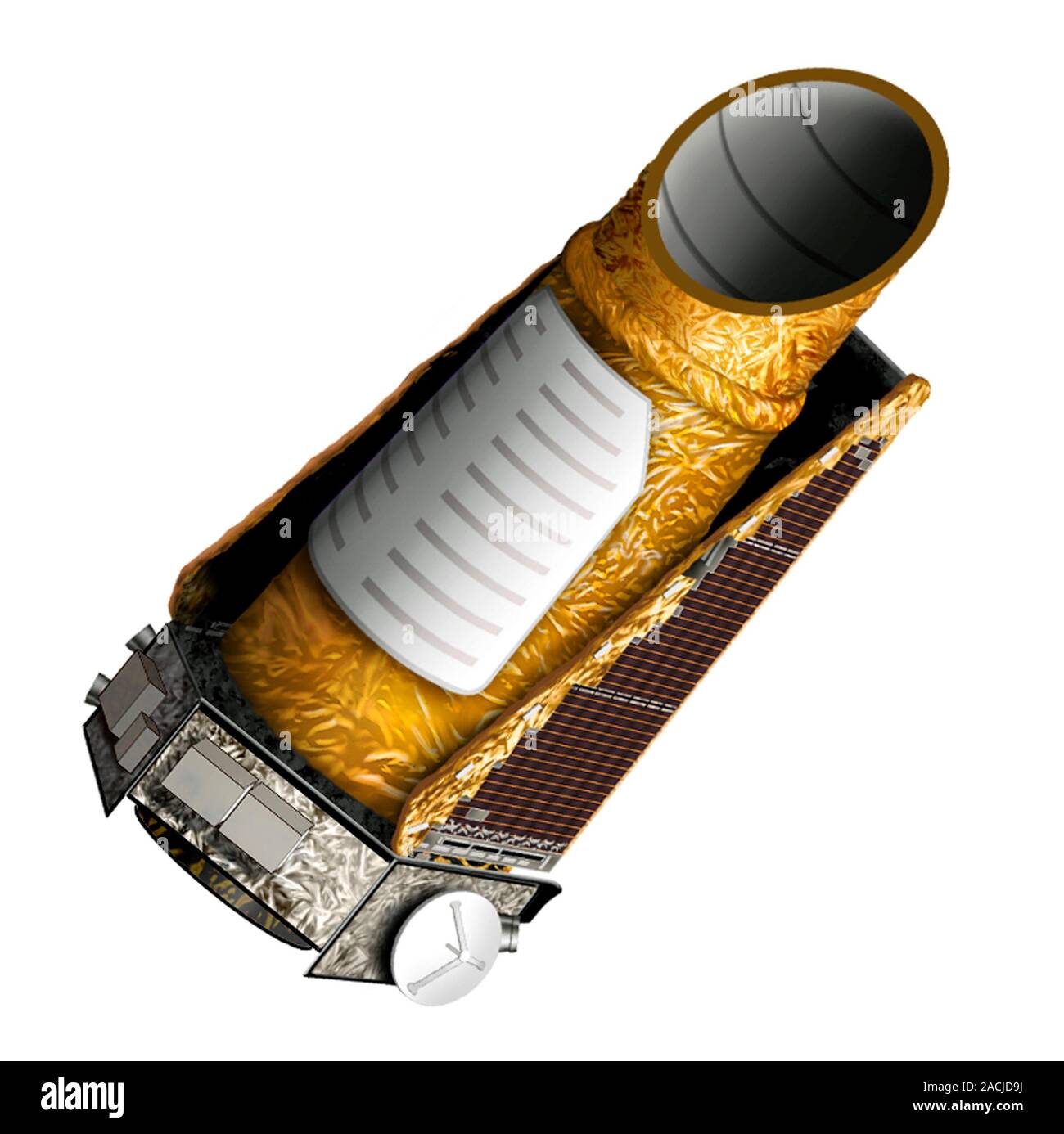 Kepler Mission space telescope, artwork. NASA's Kepler Mission is ...