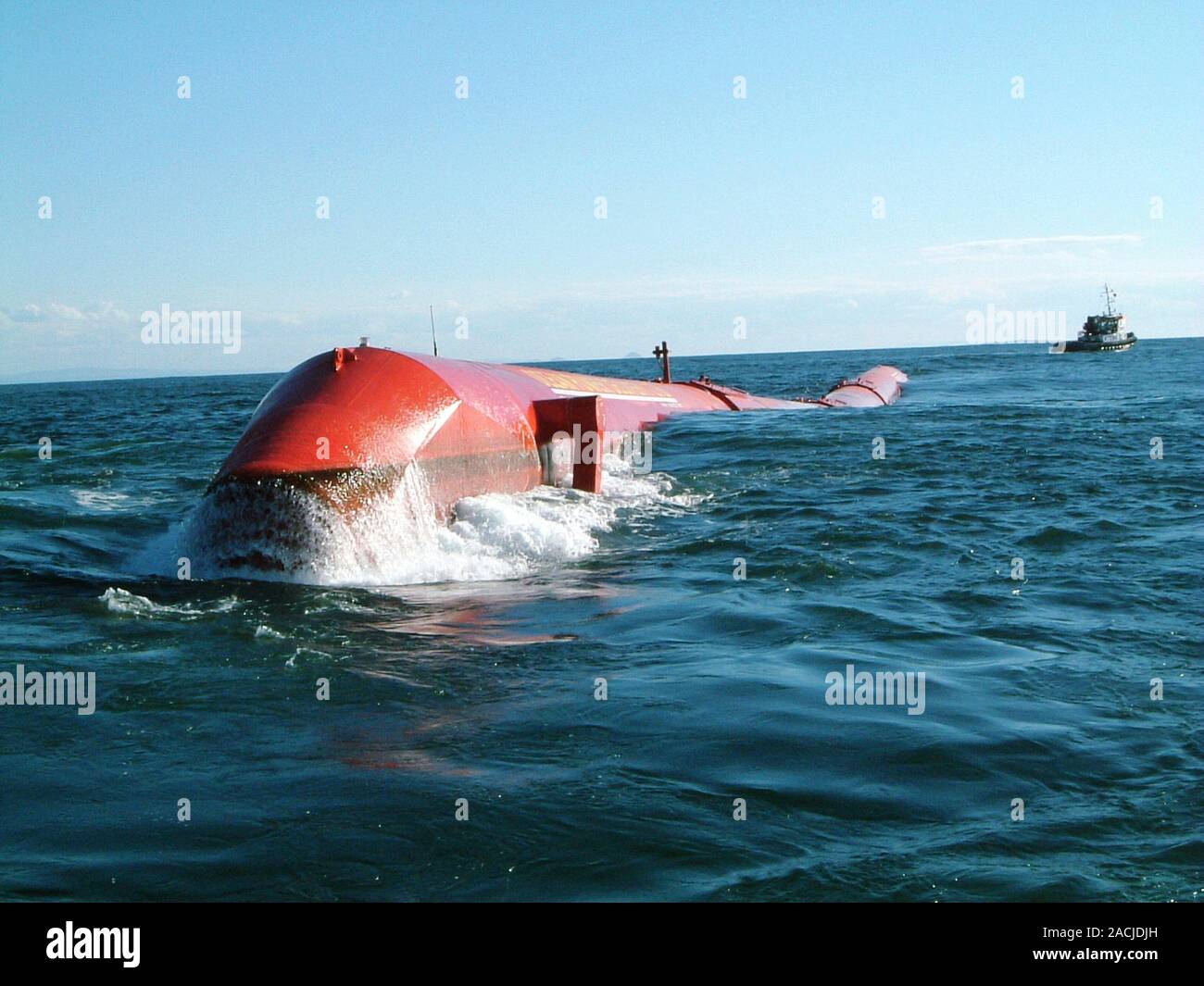 Pelamis wave power machines. These machines were designed and built by ...