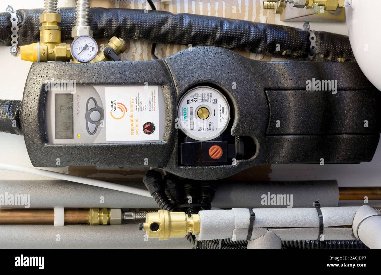 Solar thermal system. Controls for a domestic solar-powered heating ...