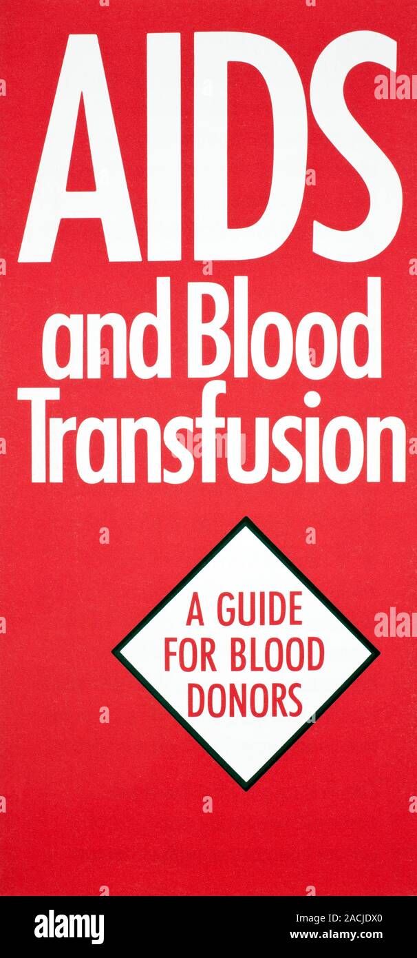 Historic blood donor information leaflet. Historic leaflet from the ...
