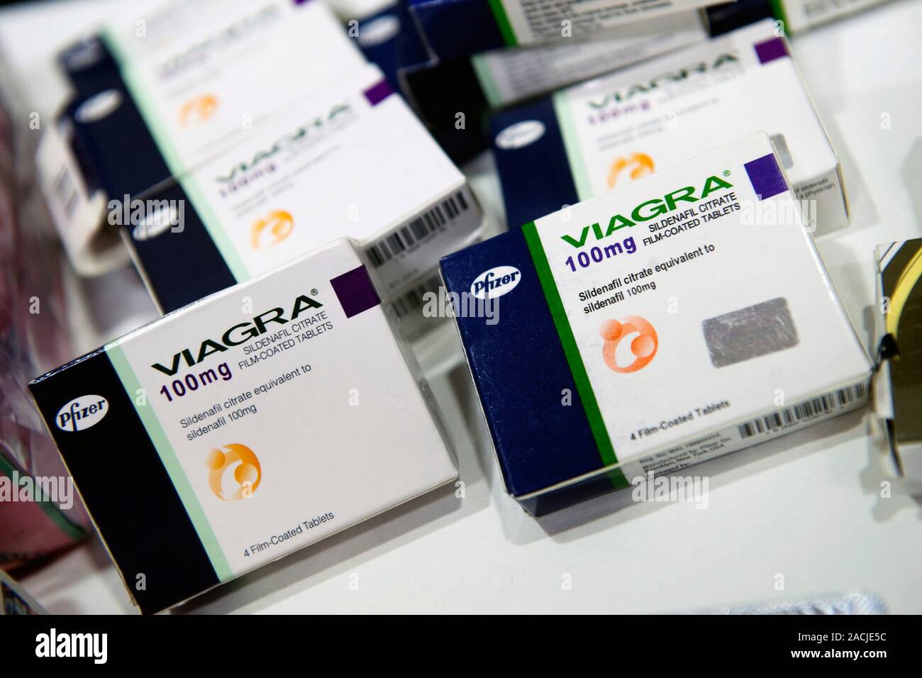 Counterfeit erectile dysfunction drugs. Packets of counterfeit ...