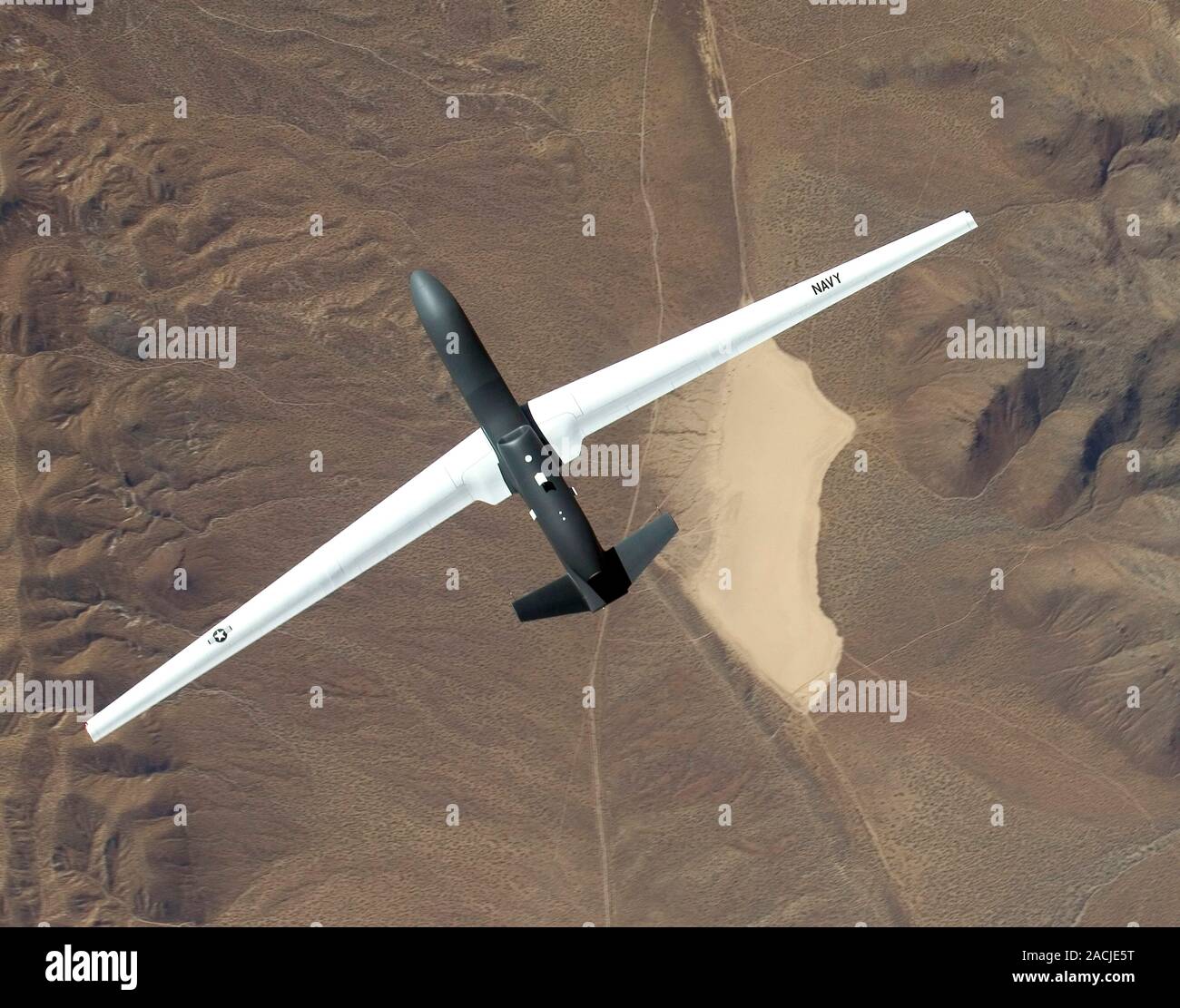 Global Hawk unmanned aerial vehicle (UAV), aerial view. This UAV ...