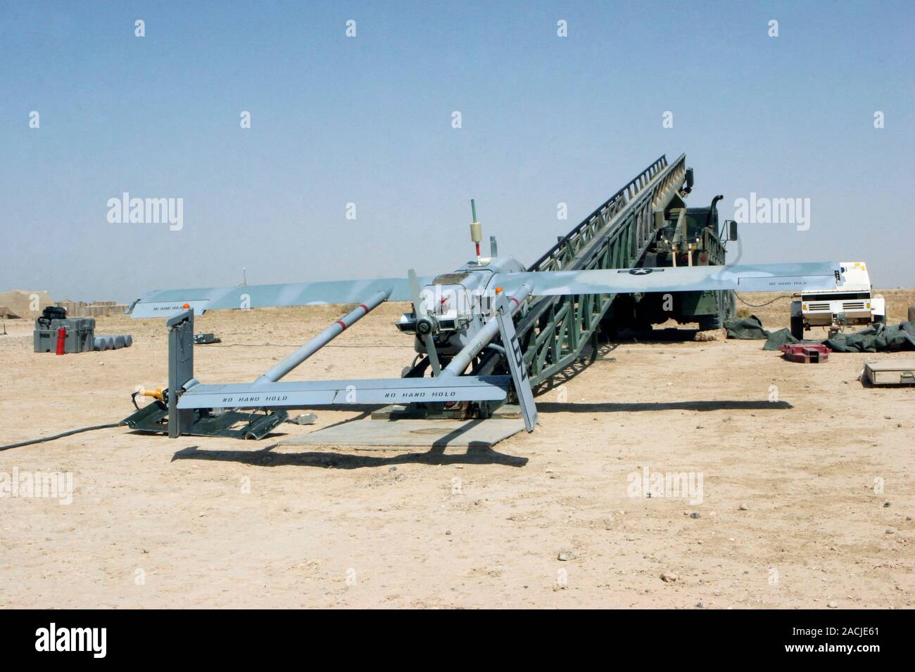 Pioneer unmanned aerial vehicle (UAV). This UAV is on its launching ...