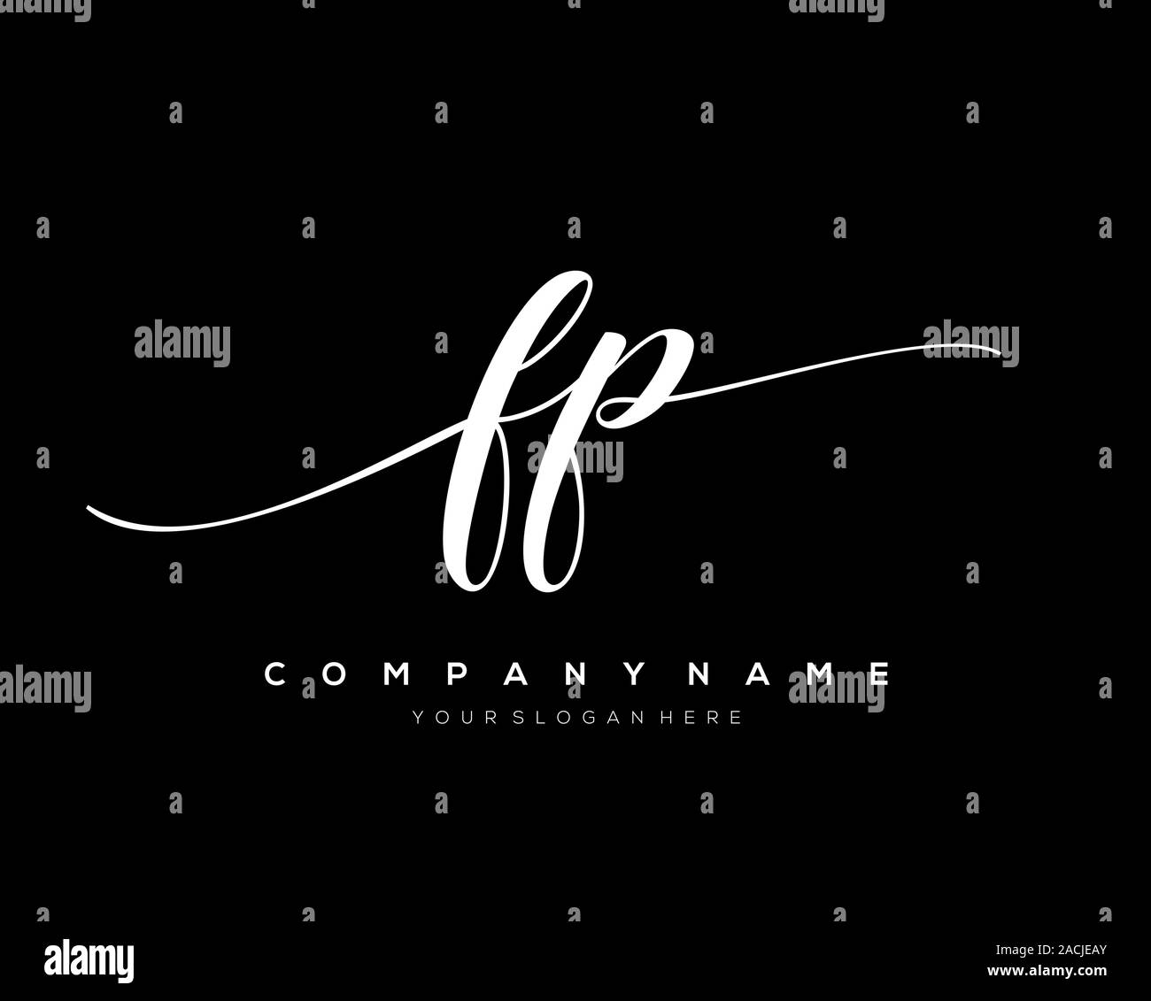 FP Letter initial handwriting logo vector Stock Vector Image & Art - Alamy