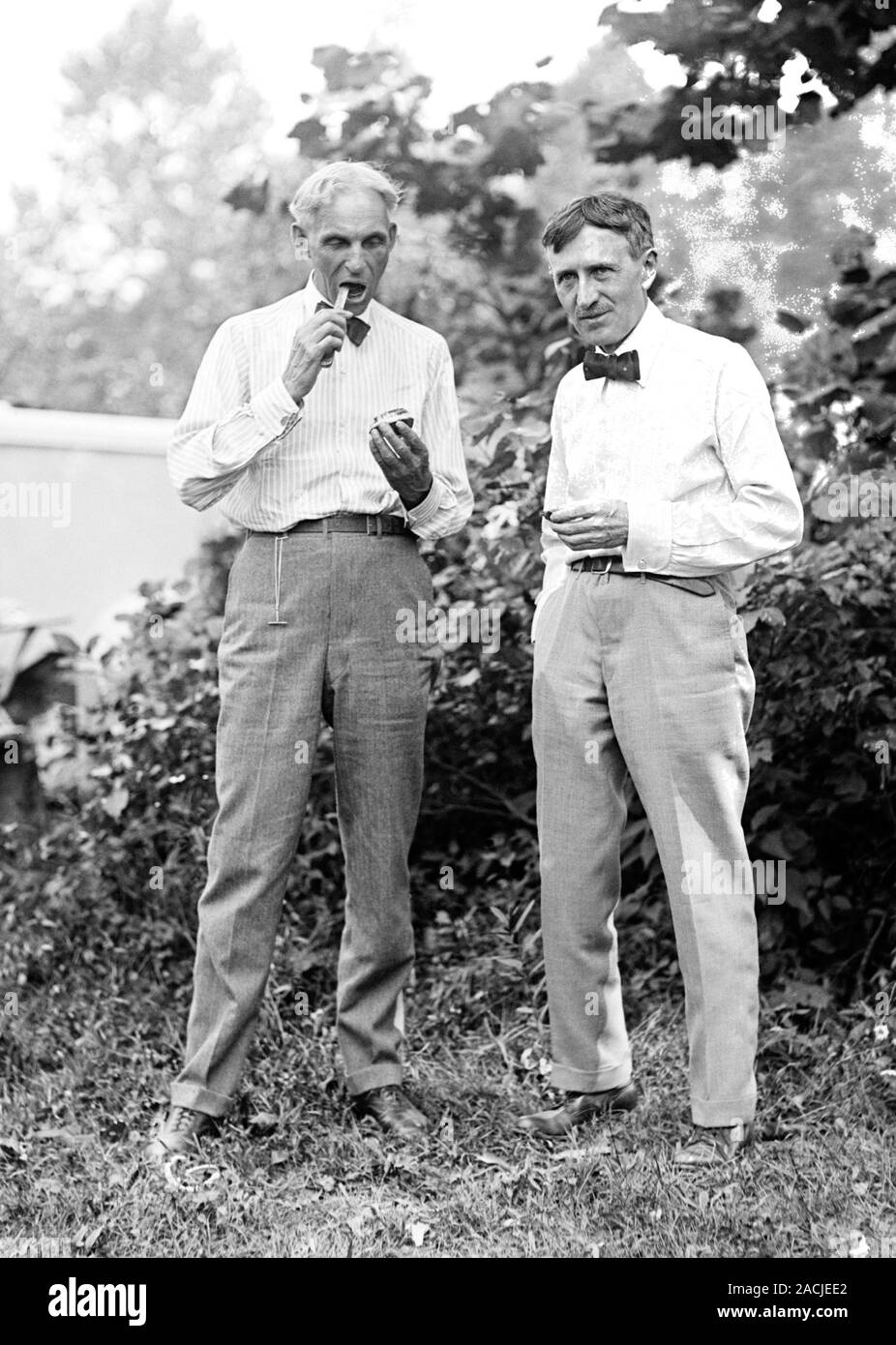 Henry Ford and Harvey Firestone. Historical image of the automobile ...