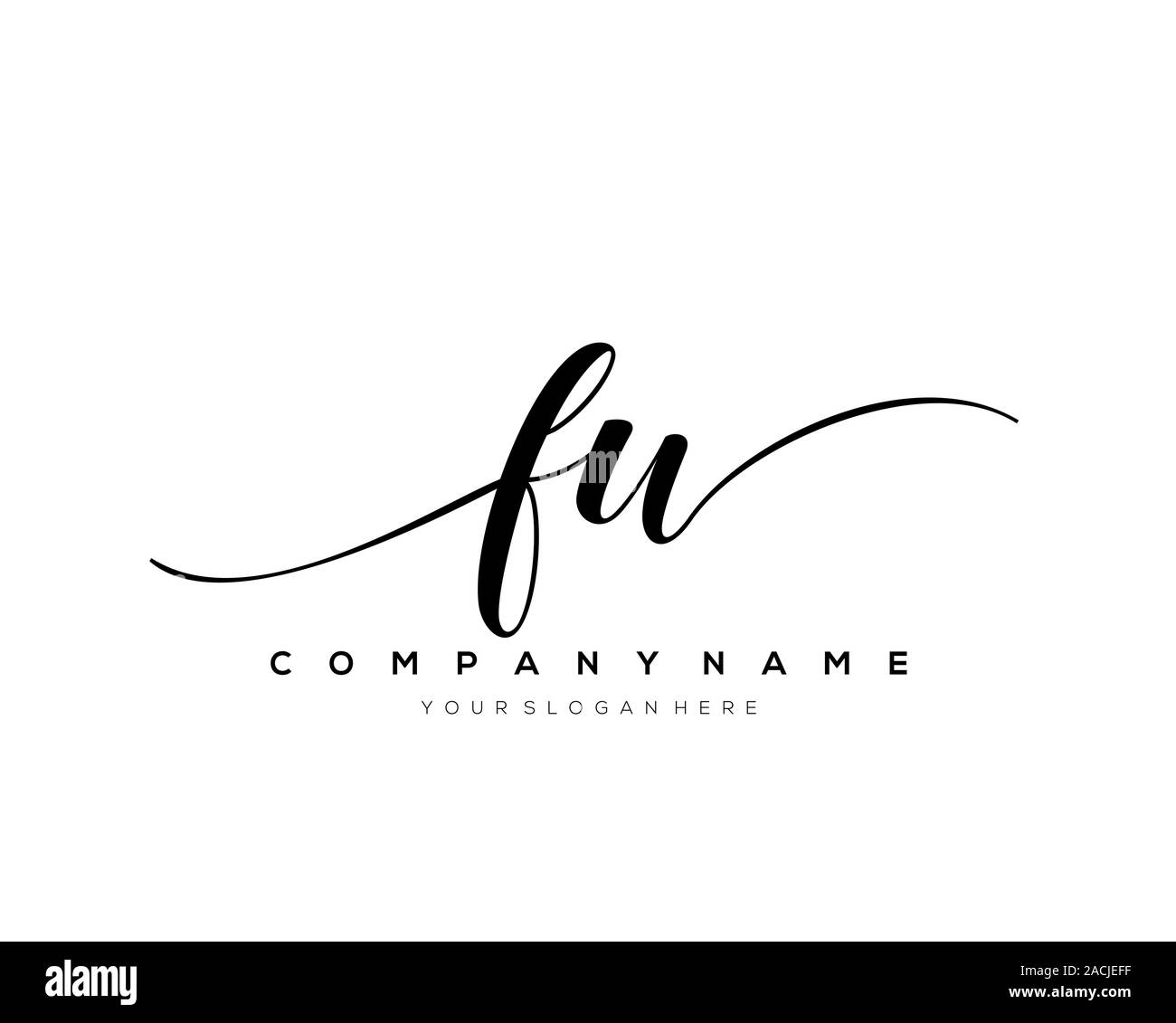 FW Letter initial handwriting logo vector Stock Vector Image & Art - Alamy