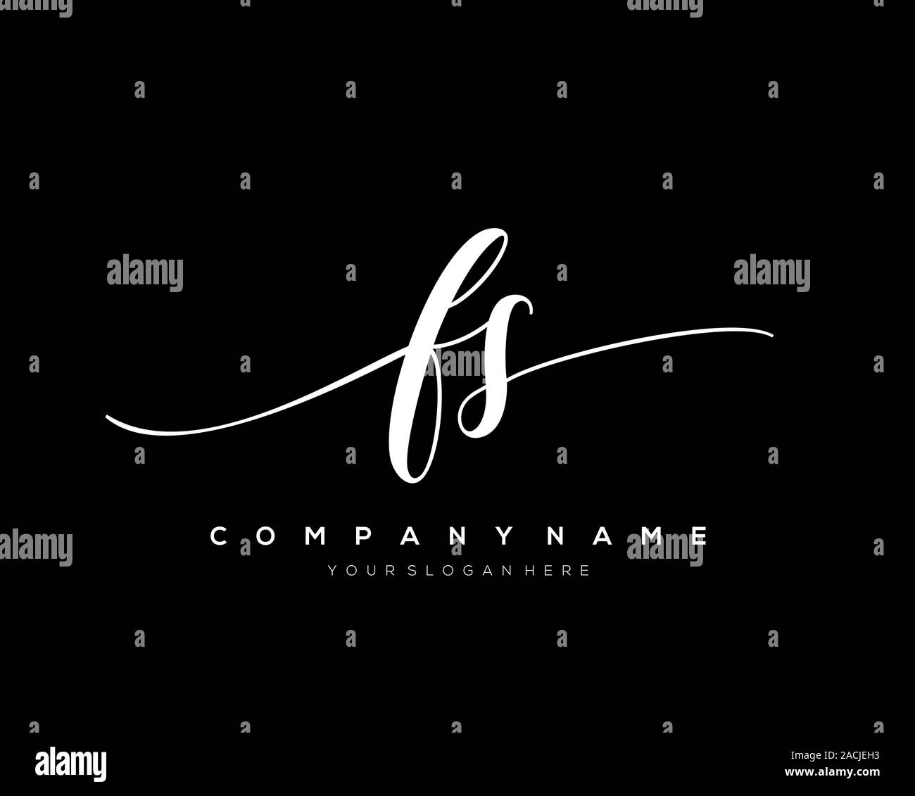 FS Letter initial handwriting logo vector Stock Vector Image & Art - Alamy