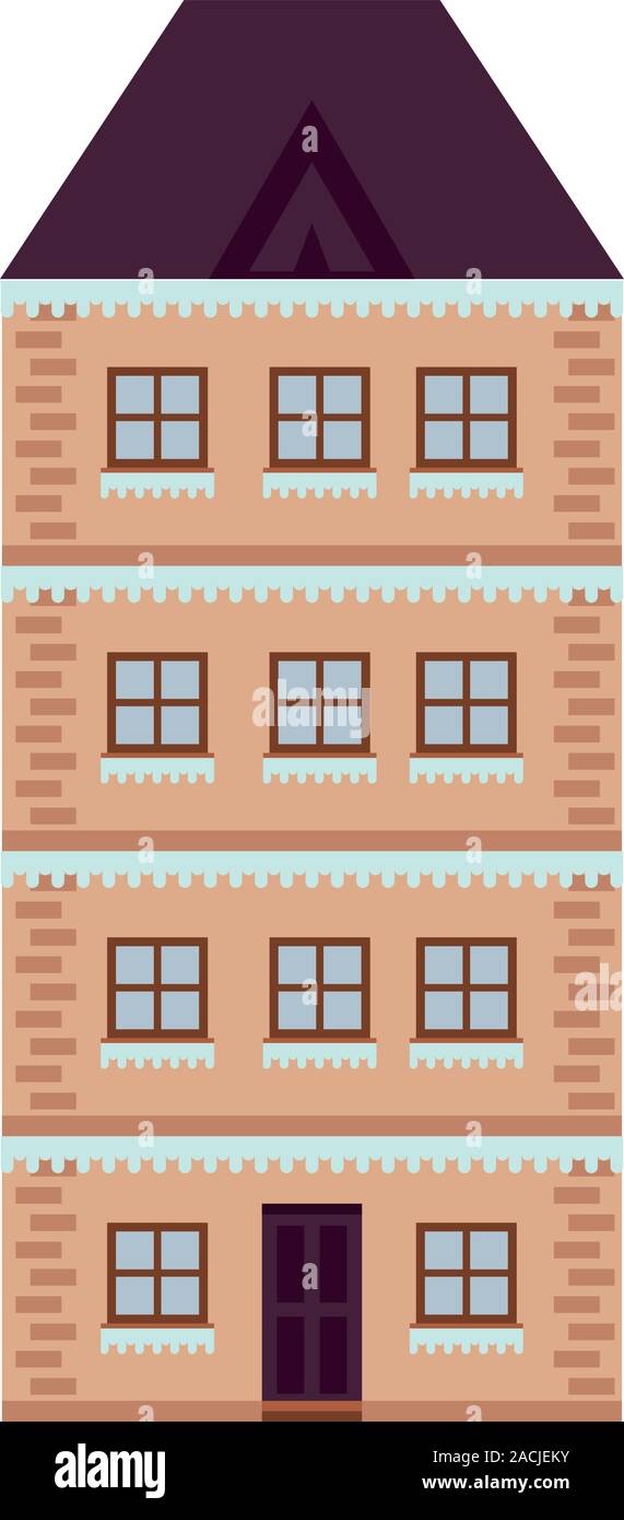 buildings with snow winter season Stock Vector Image & Art - Alamy