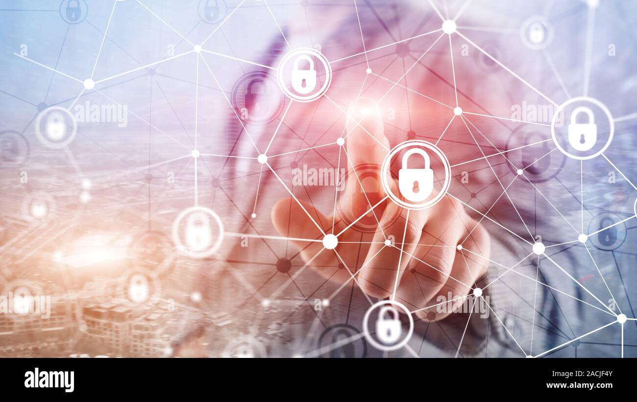 Cyber security, information privacy, data protection concept on modern ...