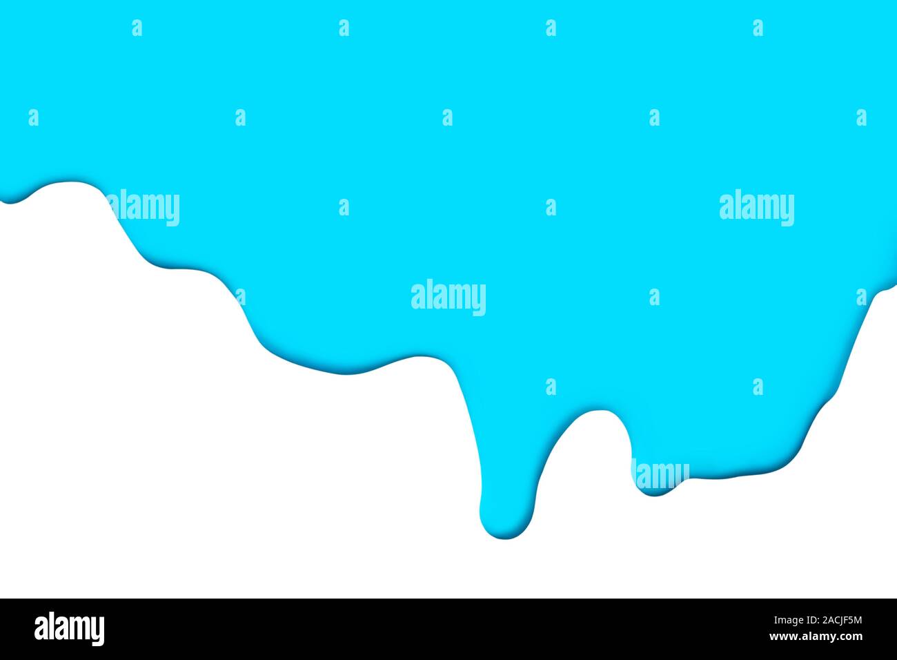 Blue paint drip isolate on white background Stock Photo - Alamy
