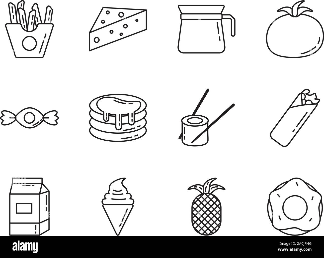 bundle of nutritive food set icons Stock Vector Image & Art - Alamy