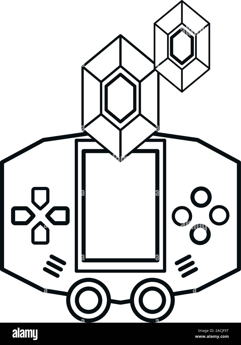 video game portable device icon Stock Vector Image & Art - Alamy