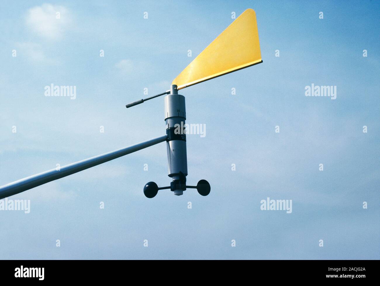 Anemometer. This device is used to measure wind direction and speed ...