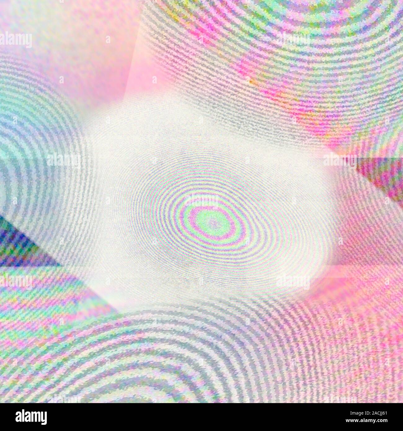 Newton's rings effect. Montage of several examples of the Newton's ...