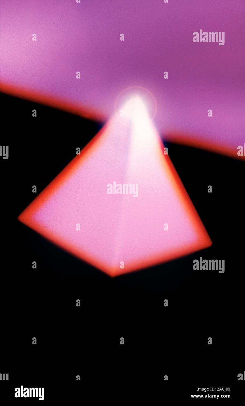 Pyramid, with its glowing tip circled. The pyramid shape has had many ...