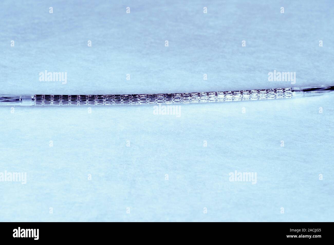 Blood vessel stent. Stents are wire mesh tubes that are used to treat ...