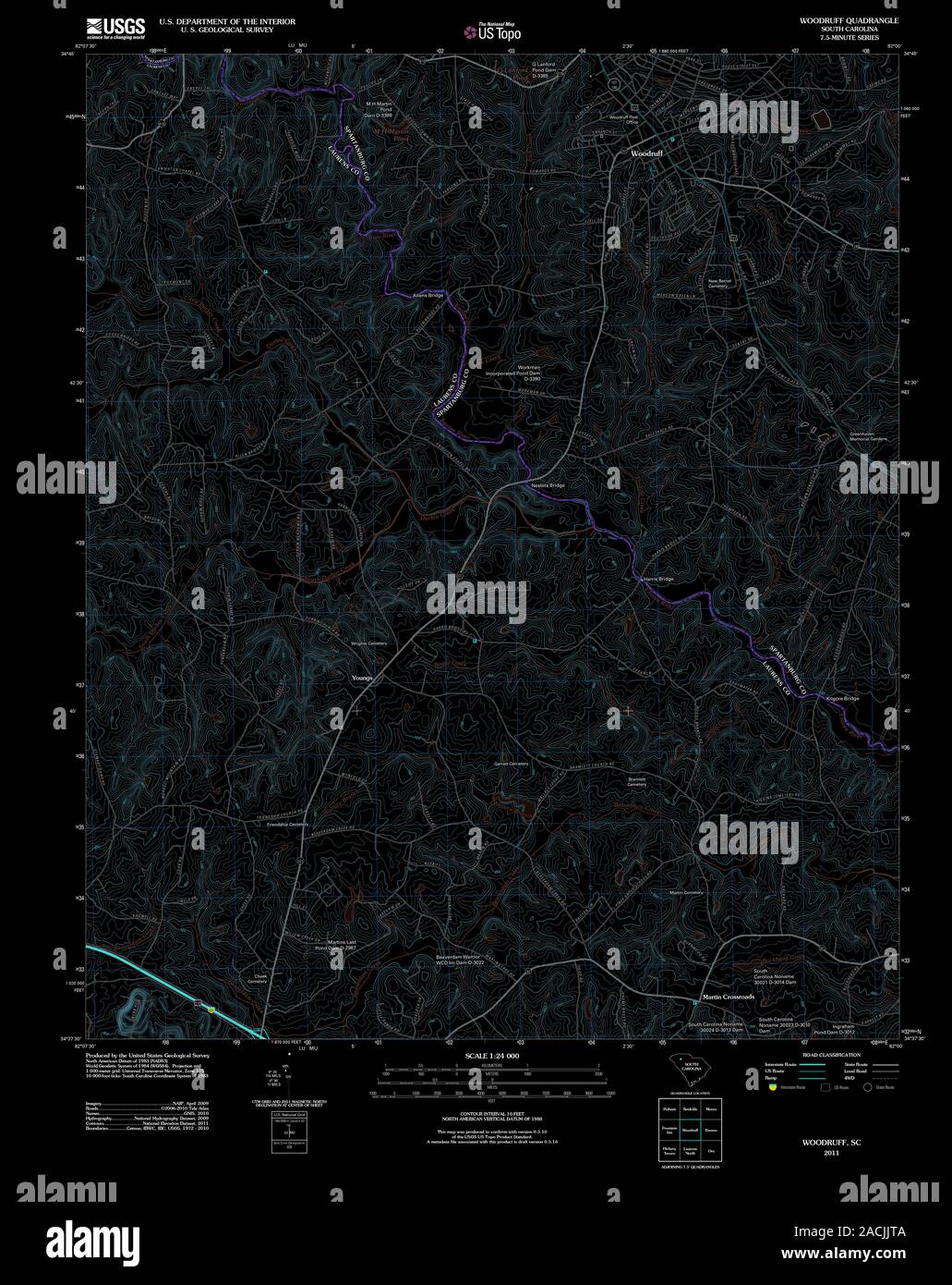 Map of woodruff hi-res stock photography and images - Alamy