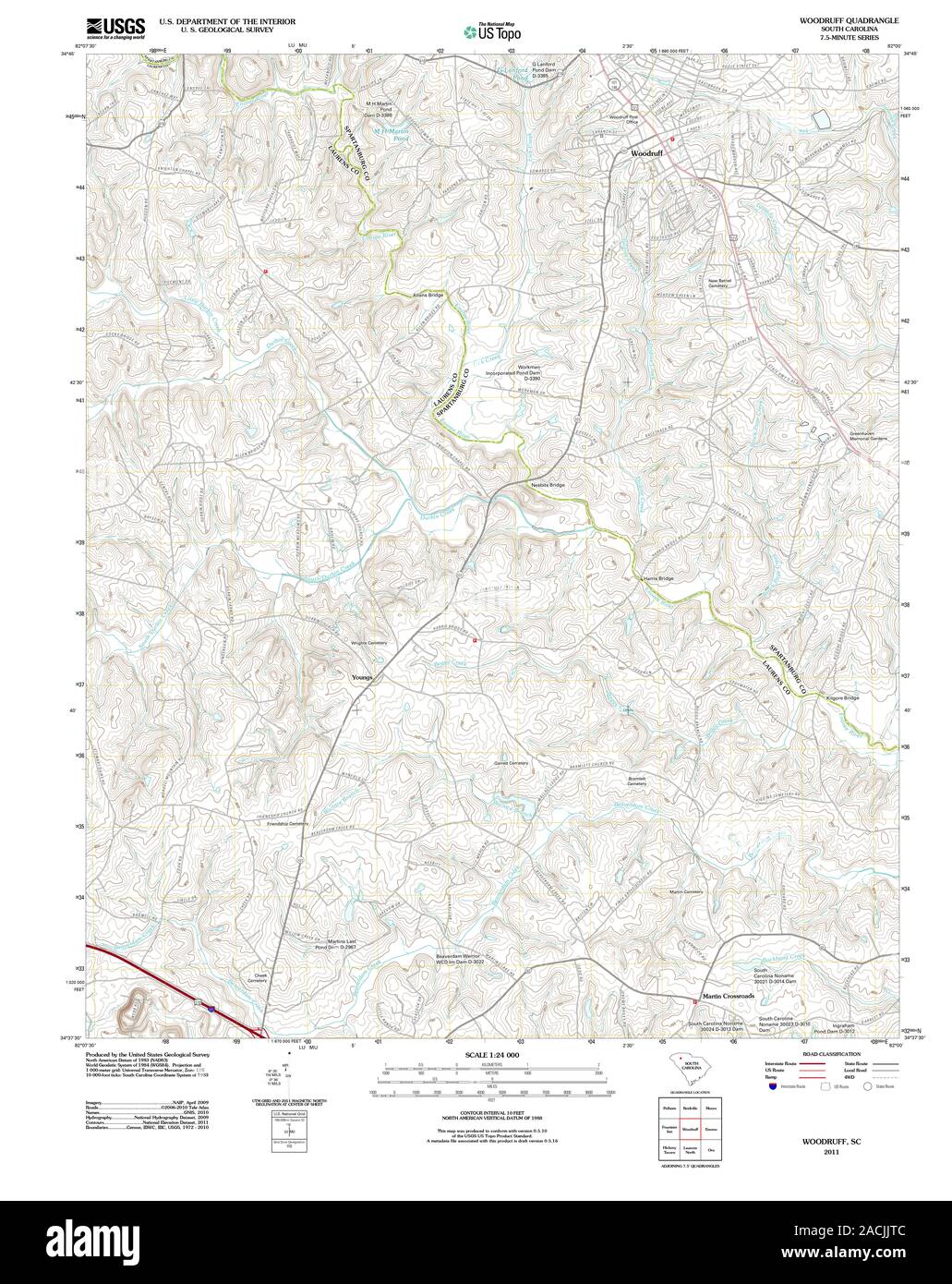 Map of woodruff hi-res stock photography and images - Alamy