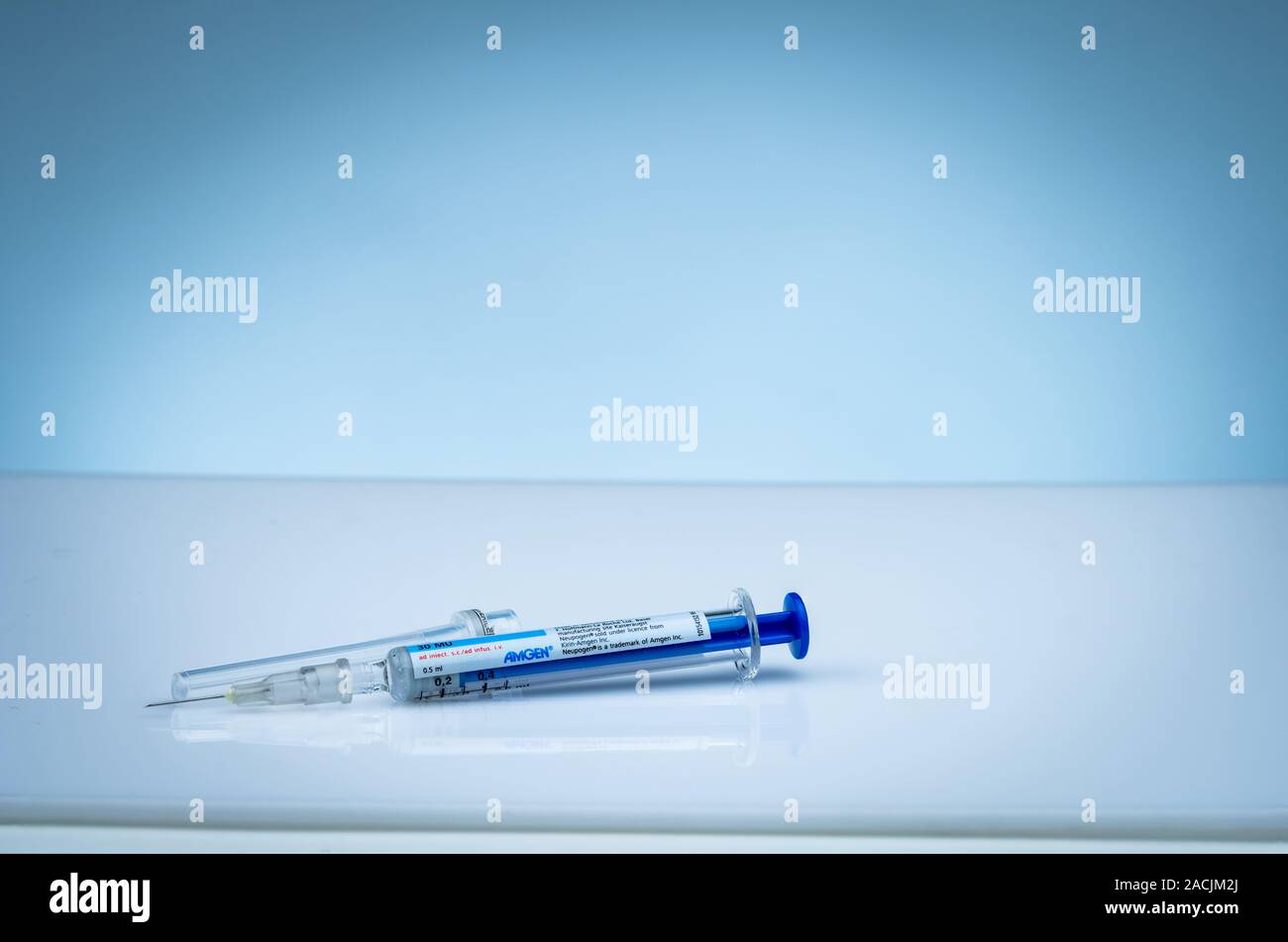 CHONBURI, THAILAND-JANUARY 3, 2019 : Neupogen injection. Filgrastim ...