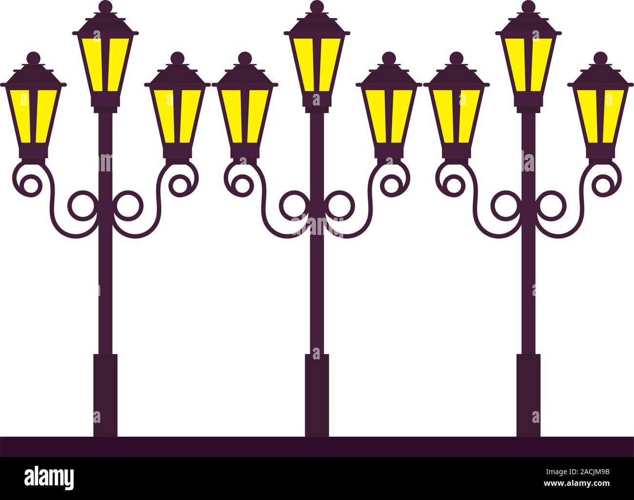 Electric light lanterns Stock Vector Images - Alamy
