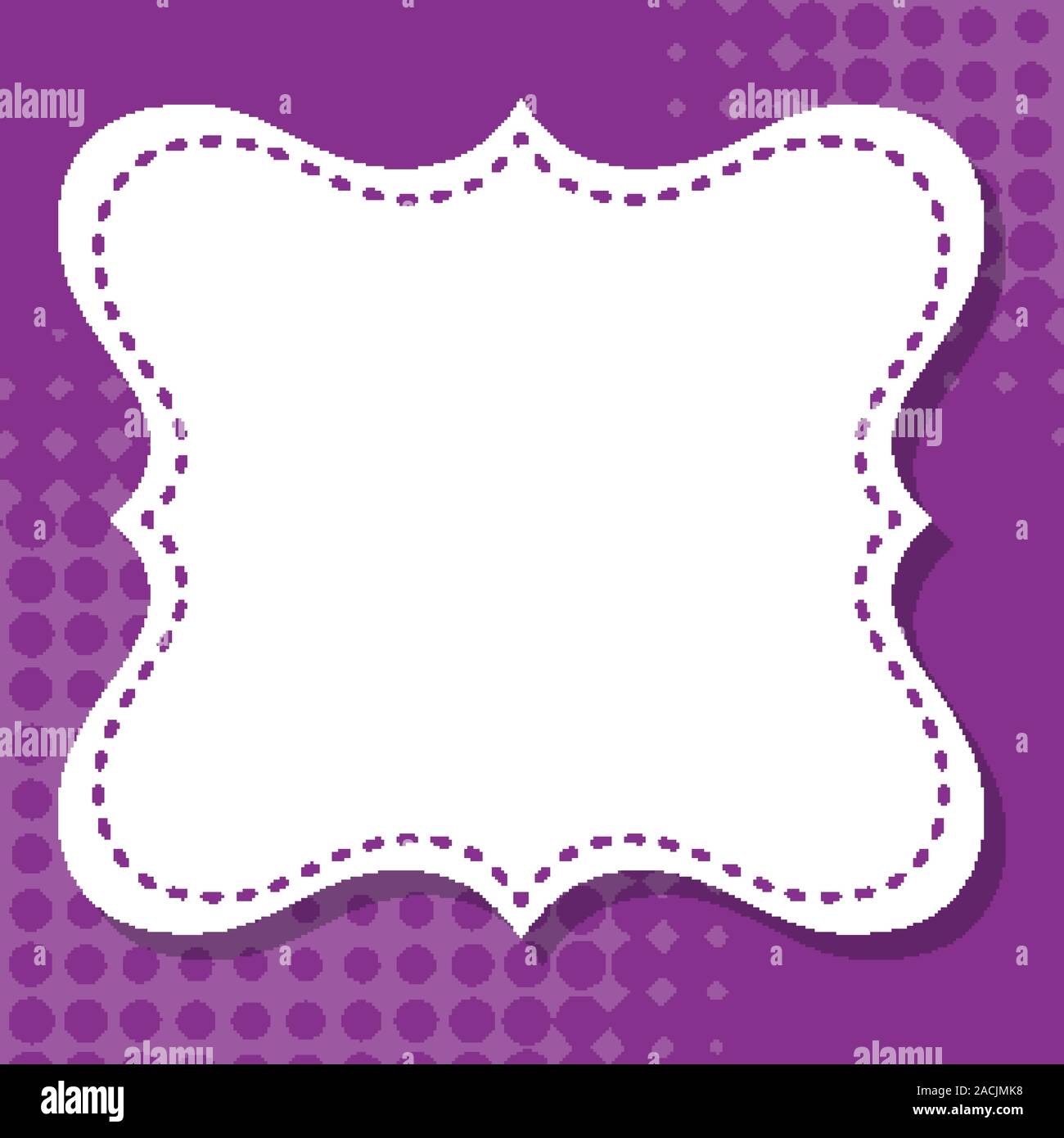 Frame template design with purple background illustration Stock Vector ...
