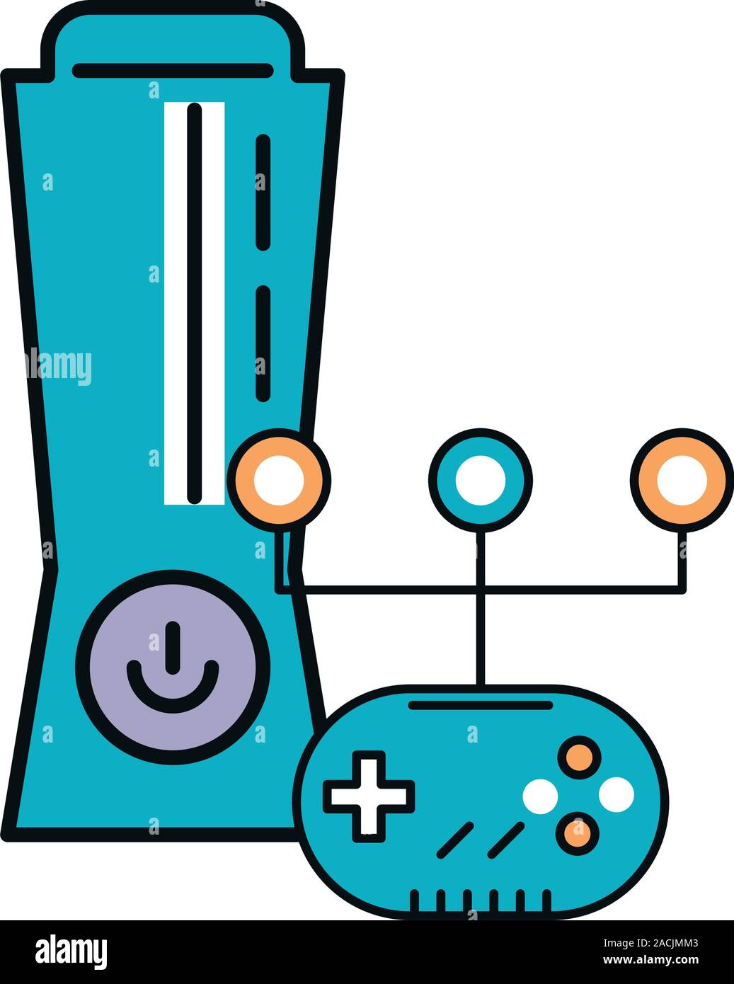 video game console with control icon Stock Vector Image & Art - Alamy