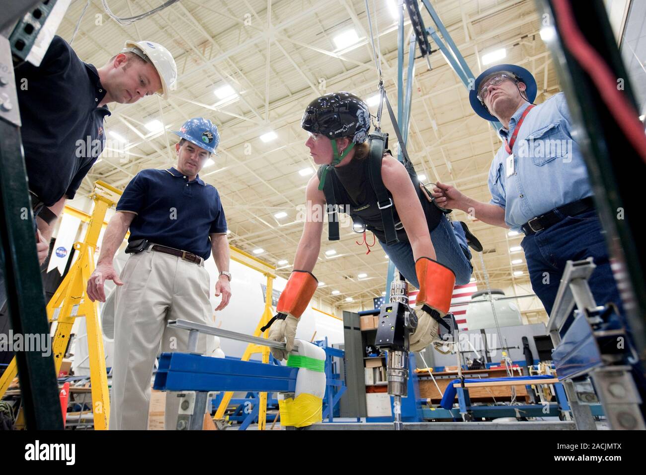 Spacewalk training. NASA astronaut Sandy Magnus training for ...