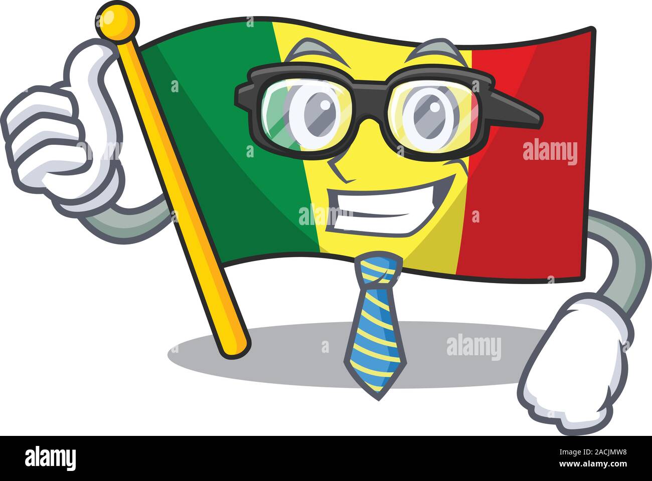 Cool Businessman flag mali cartoon in character Stock Vector Image ...