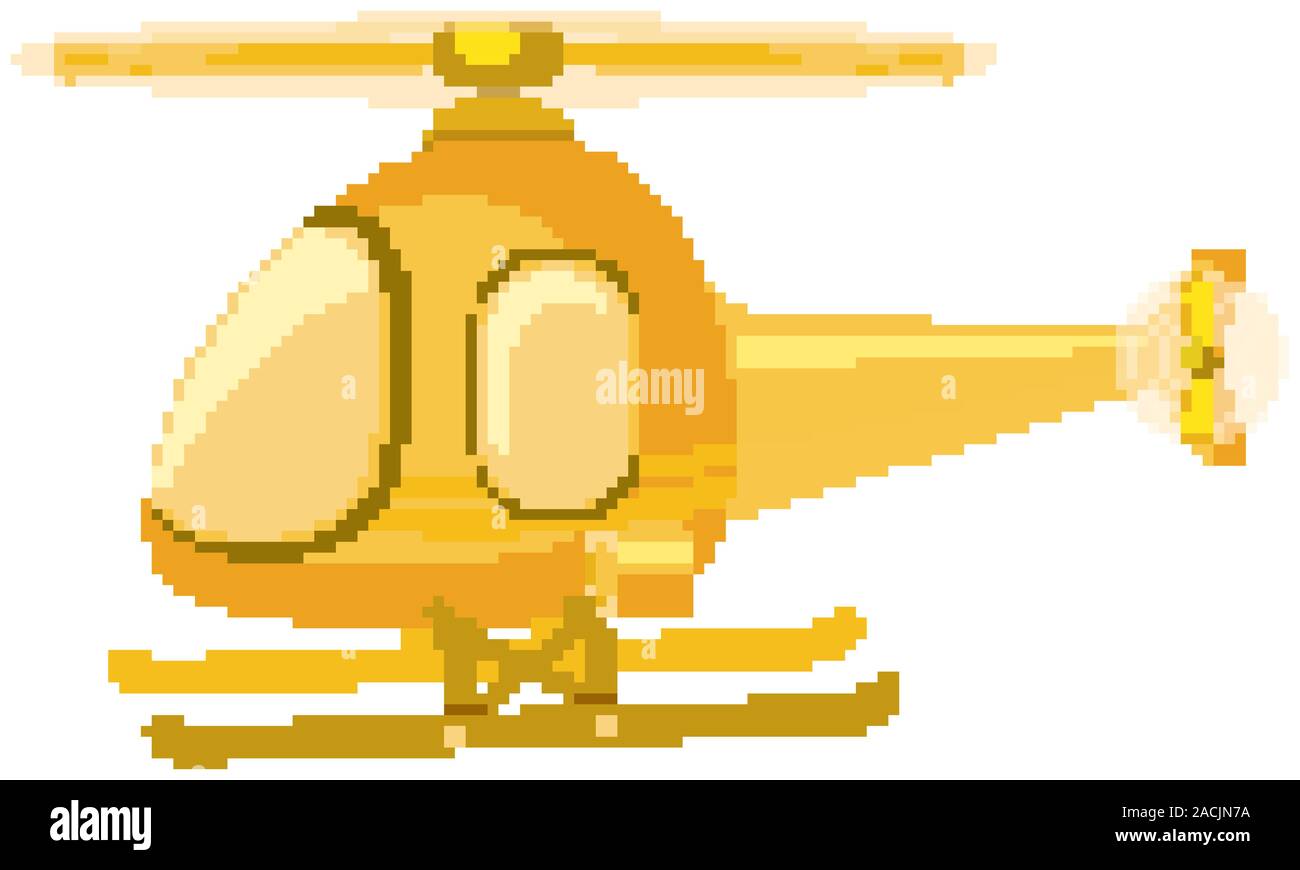 Isolated helicopter in yellow color illustration Stock Vector Image ...